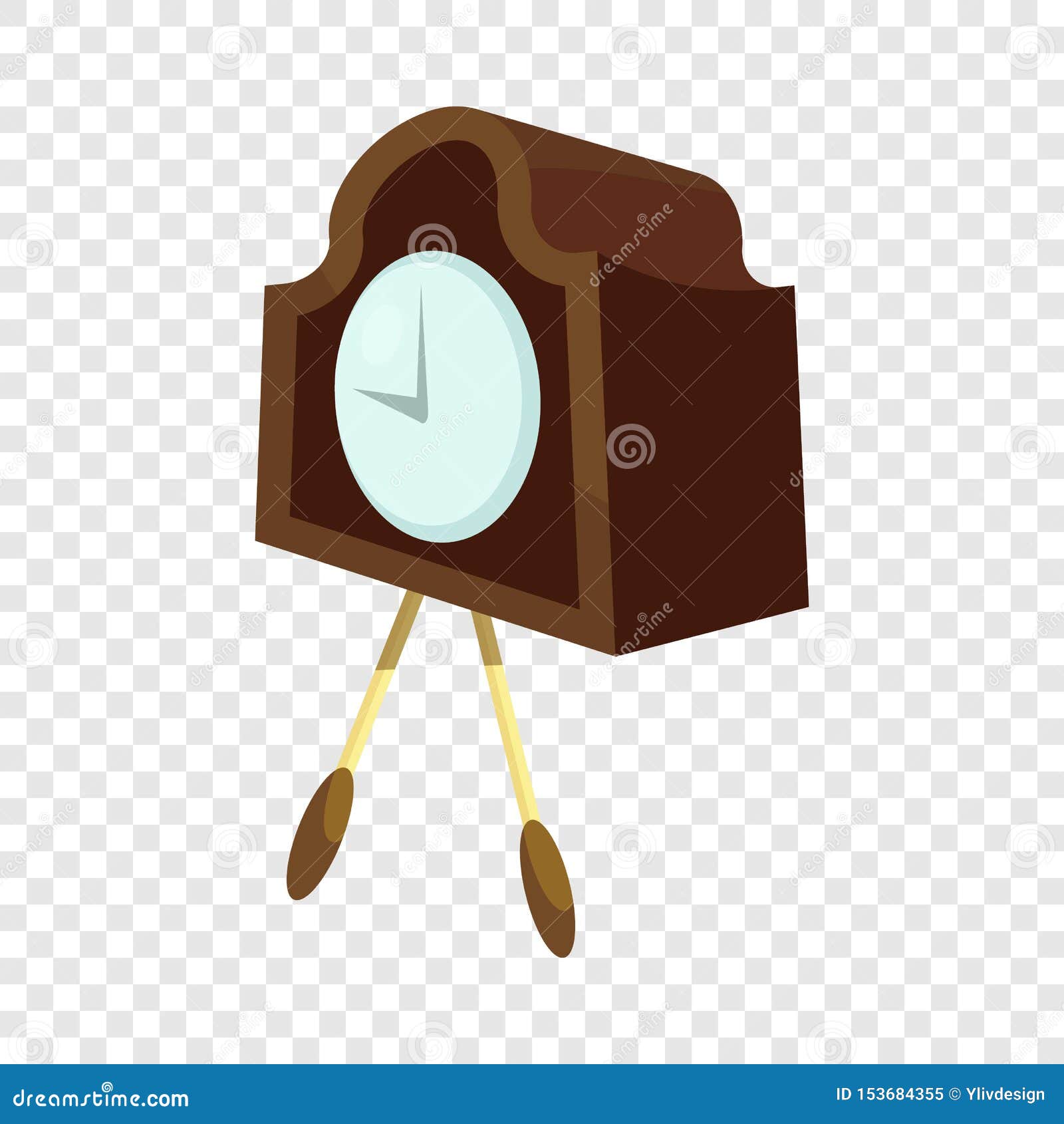 Retro Wall Clock Icon, Cartoon Style Stock Vector - Illustration of ...