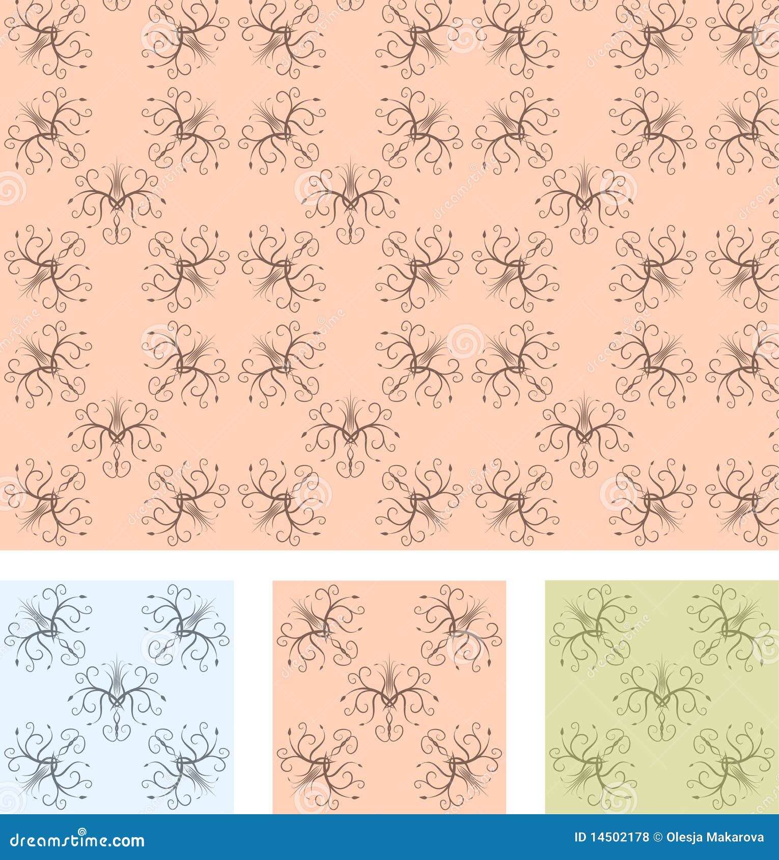 Retro Wallpaper Seamless Pattern Stock Vector - Illustration of ...