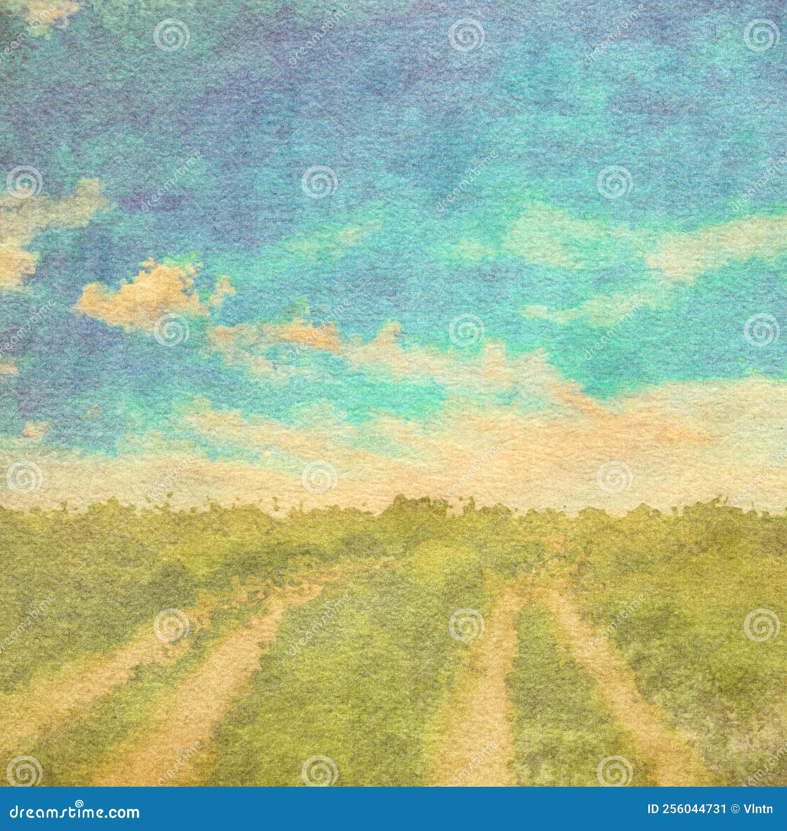 Retro Watercolor Background Stock Illustration - Illustration of nature ...