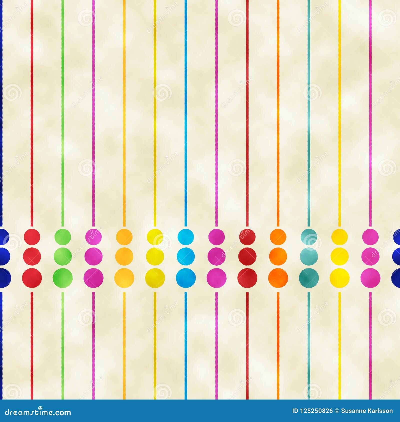 Retro Watercolored Stripes and Dots Background Pattern Stock ...