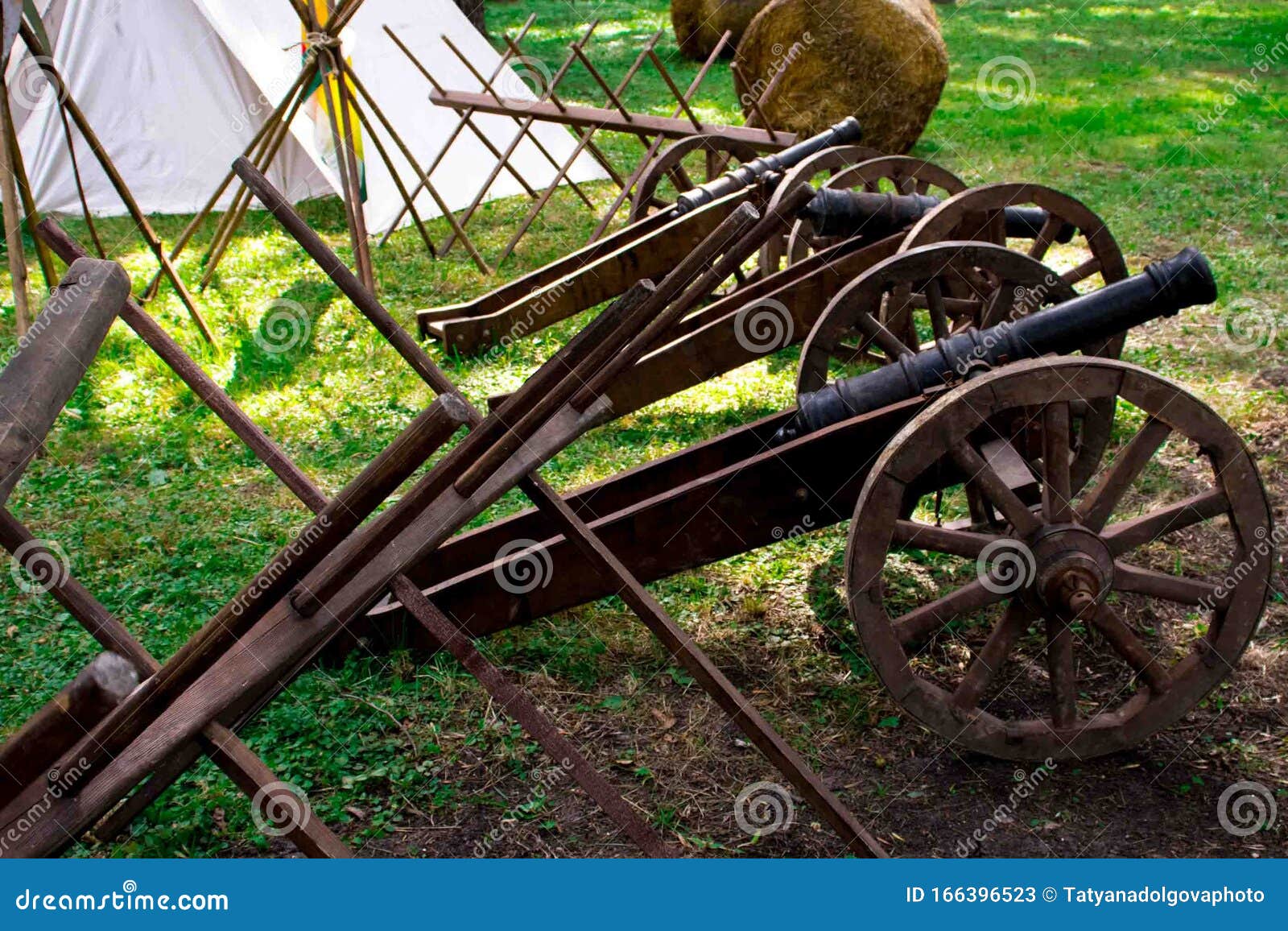 Retro Weapons in the Park at Ethnic Festival Stock Image - Image of ...