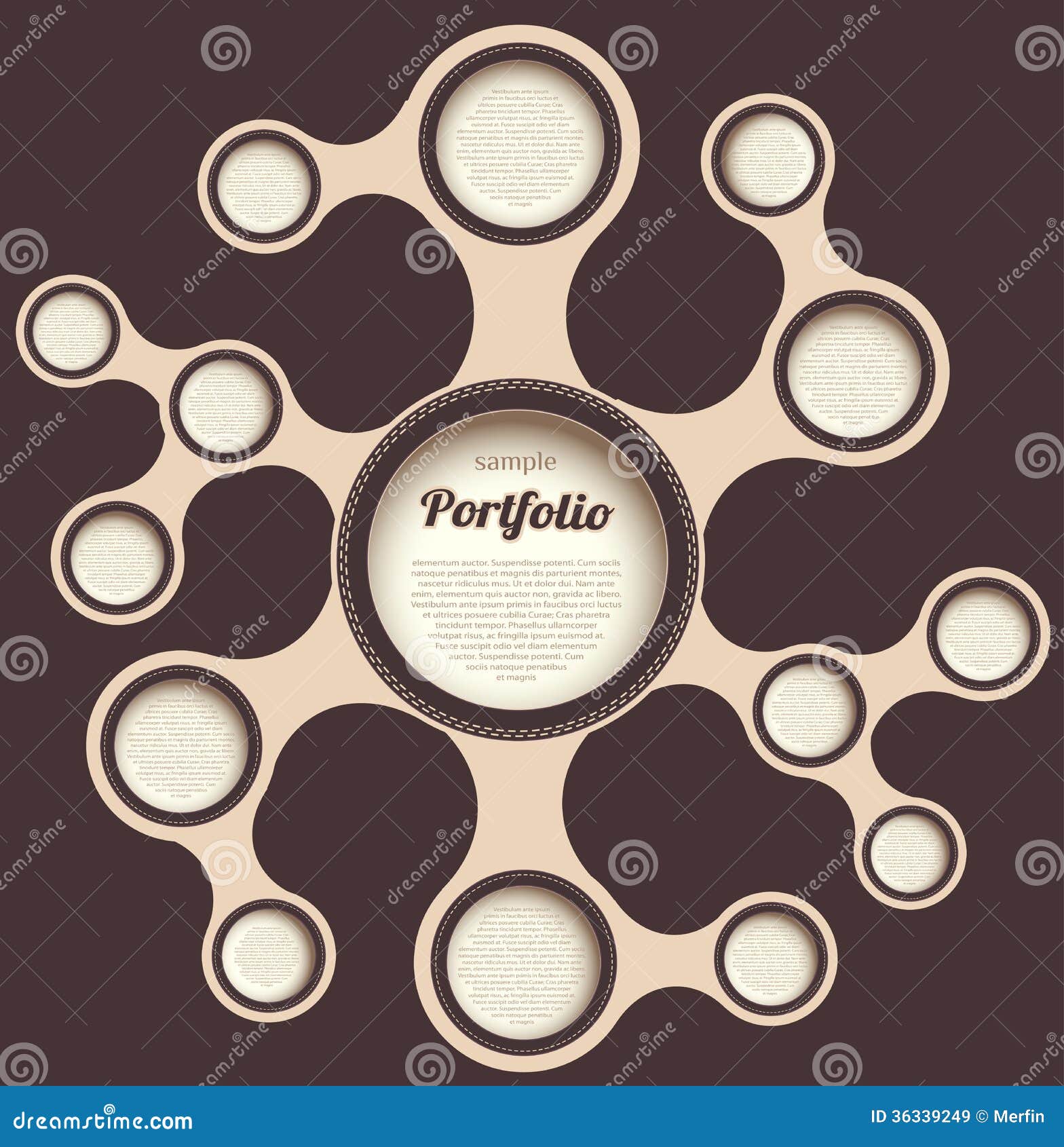 Retro Web Design Template. Retro Bubble Stock Illustration ...