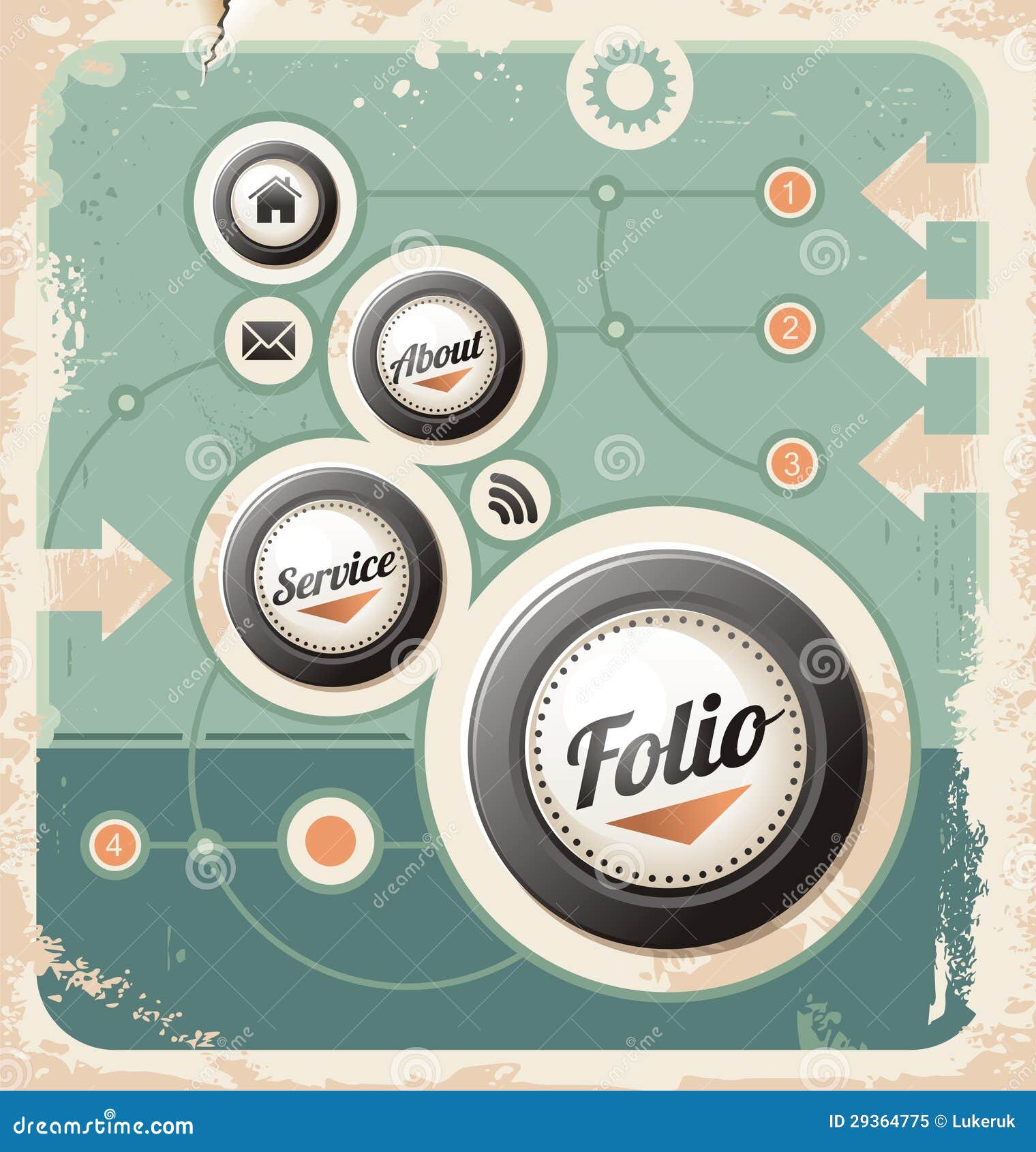 Retro Web Template Background Stock Vector - Illustration of frame ...