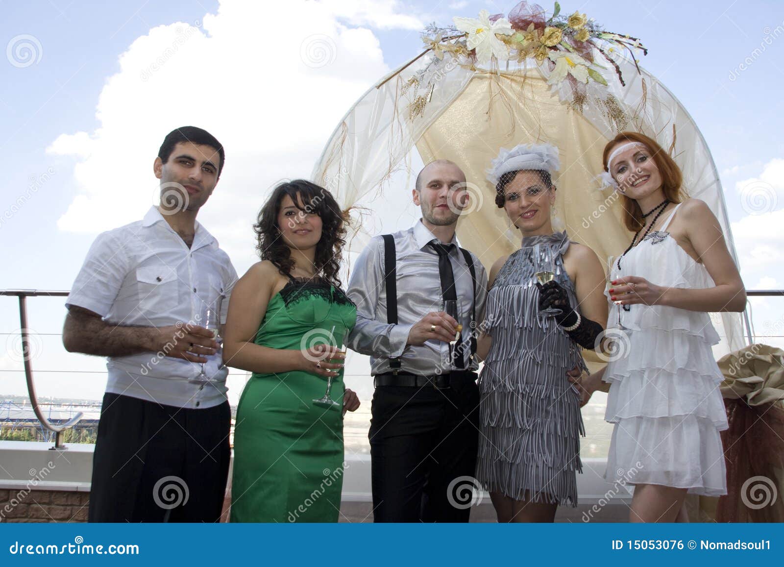 Retro wedding stock photo. Image of caucasian, gown, groom - 15053076