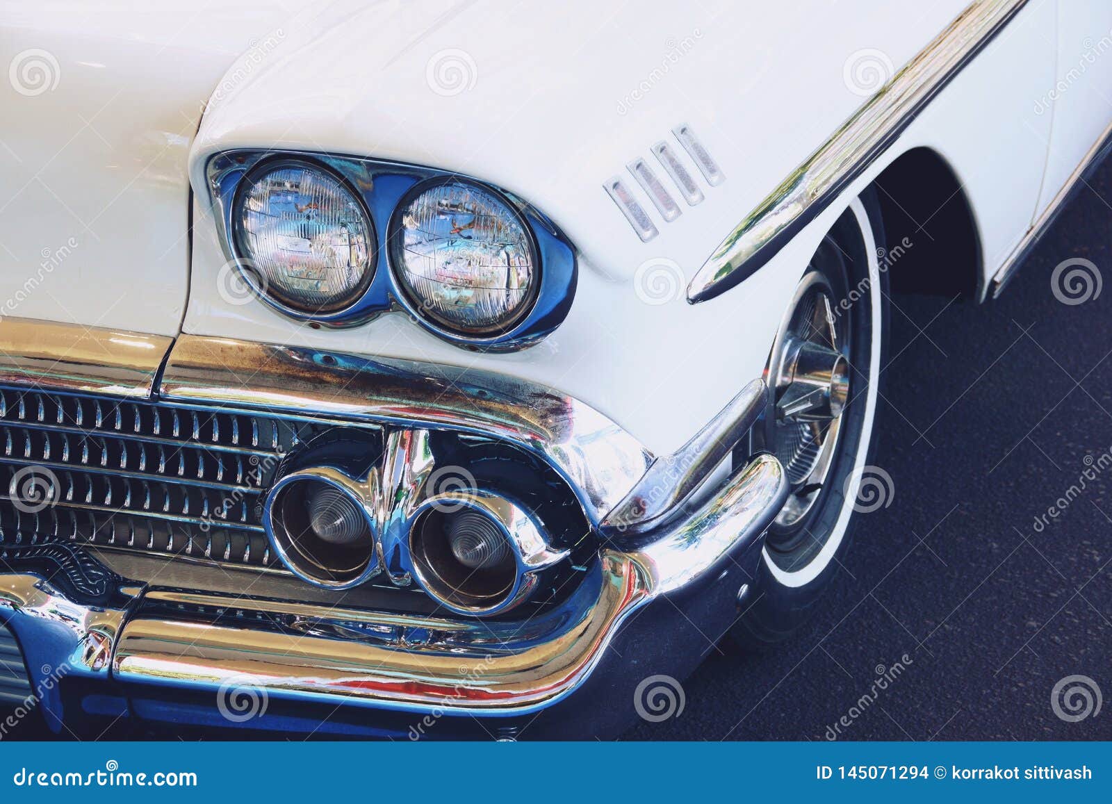 Retro White Car Old Shiny Close Up Stock Photo - Image of glass ... Retro White Car Old Shiny Close Up Stock Photo - Image of glass ...