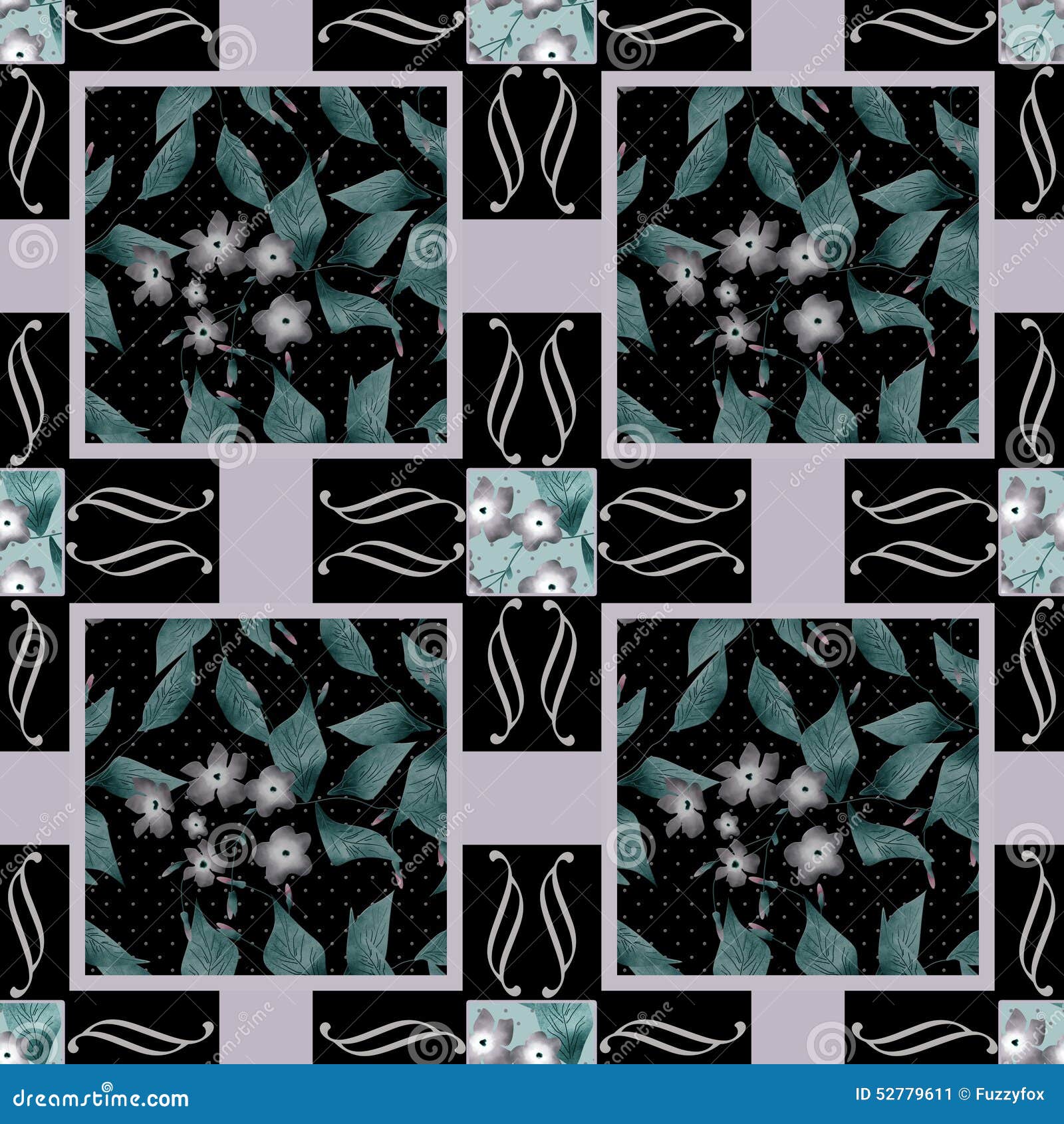 Retro White Elements Background Abstract Geometric Seamless Patt Stock ...