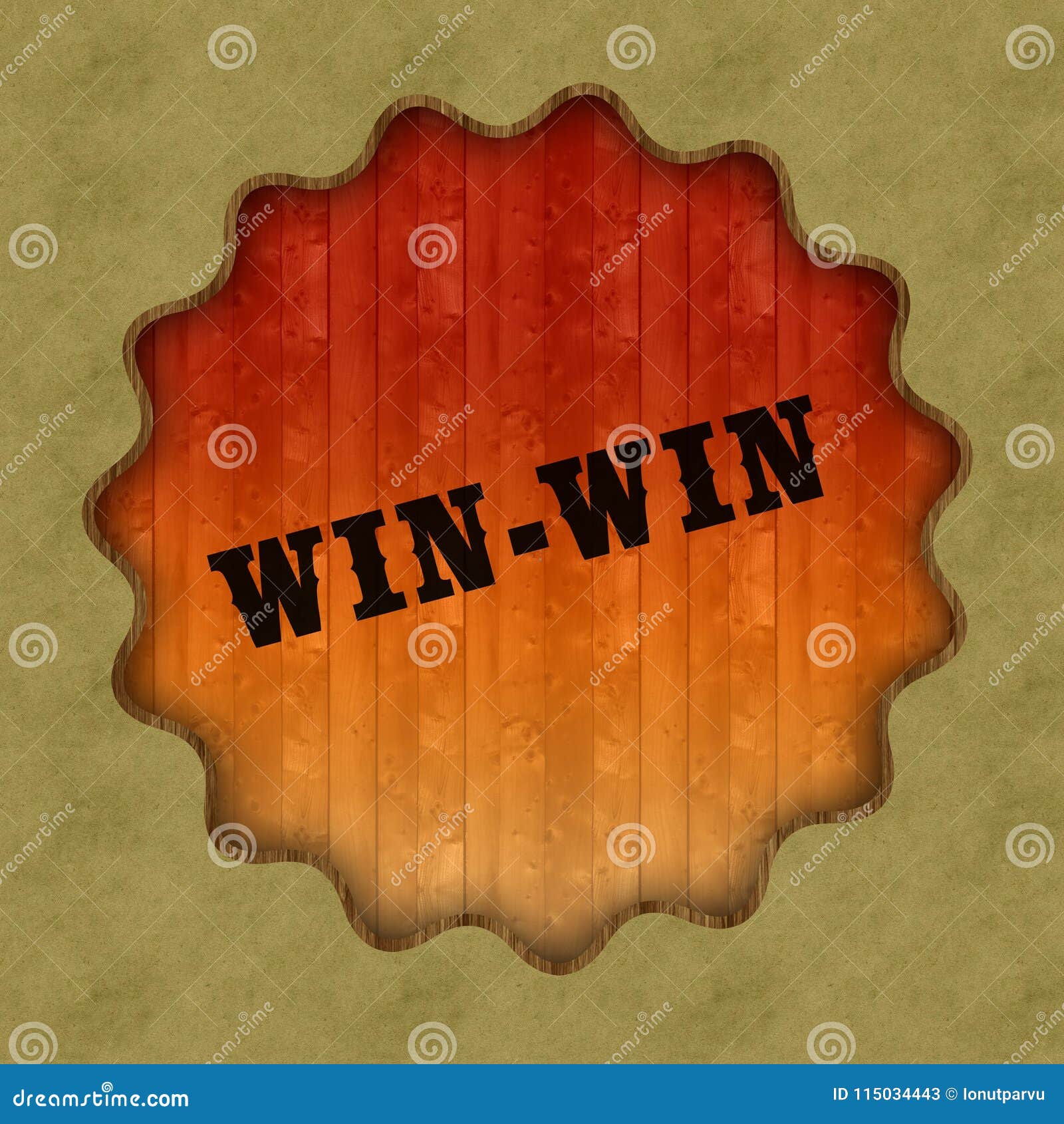 Retro WIN WIN Text on Wood Panel Background. Stock Illustration ...