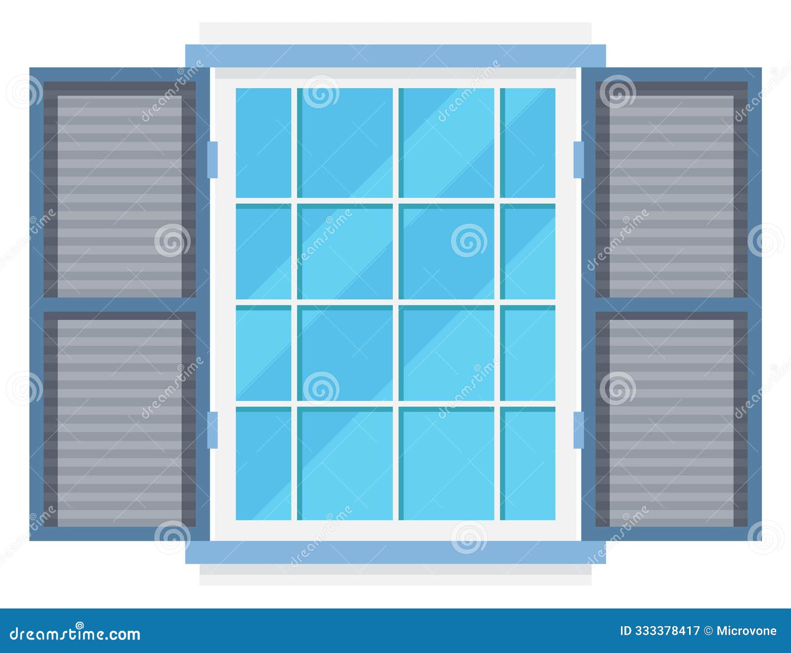 Retro Window Icon. Cartoon Architecture Element Stock Illustration ...