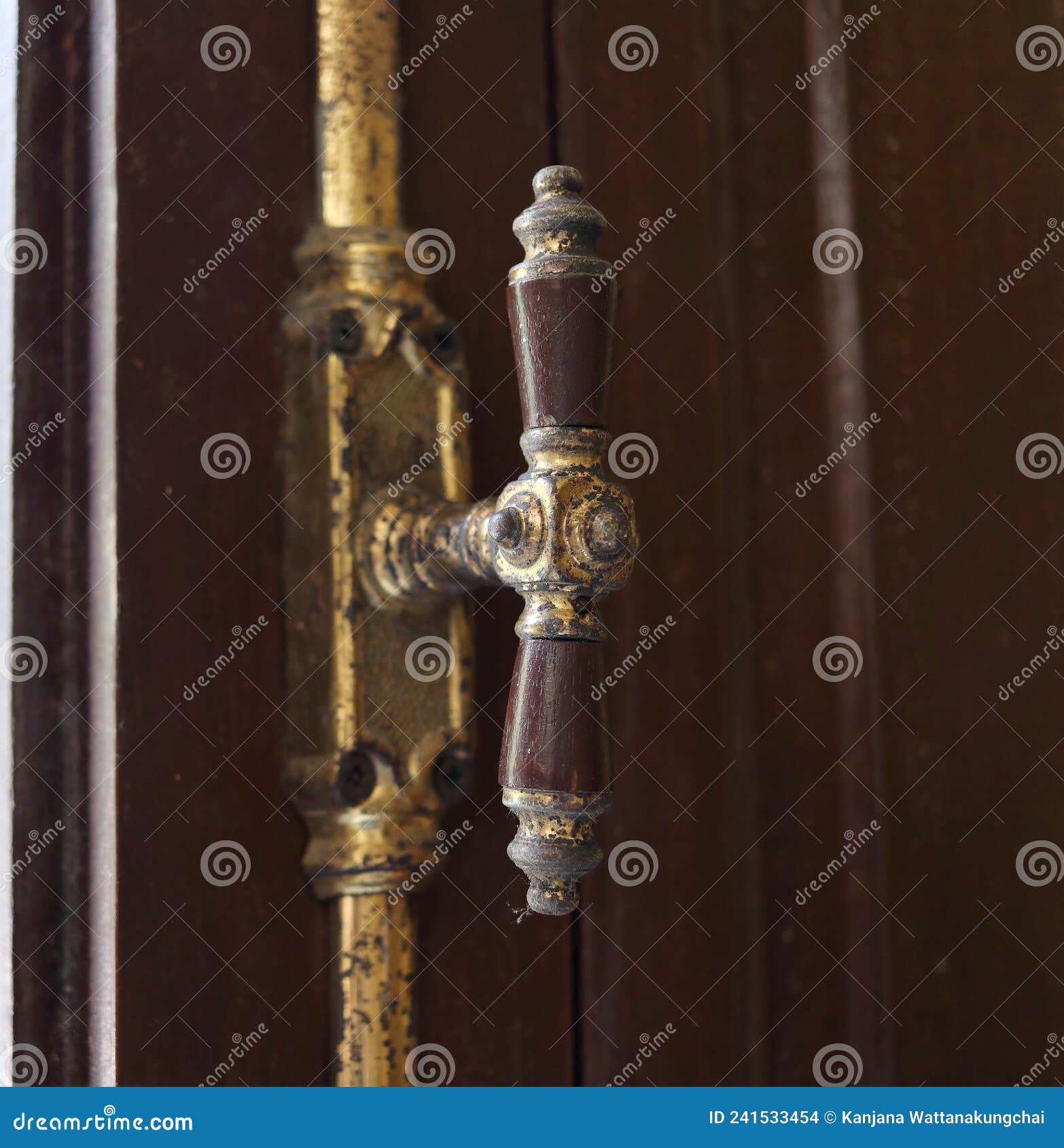 Retro window lock. stock photo. Image of detail, decorative - 241533454