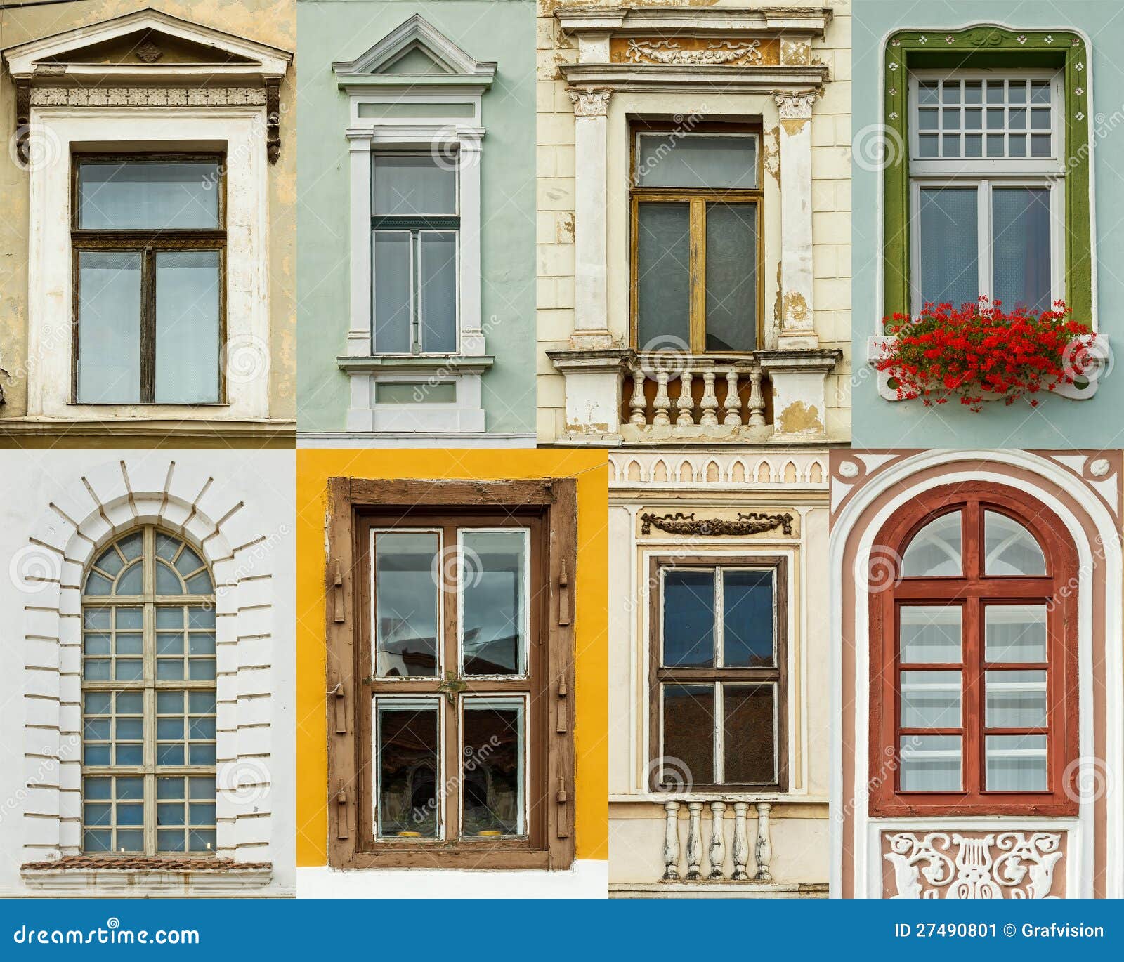 Retro windows stock image. Image of outside, culture - 27490801