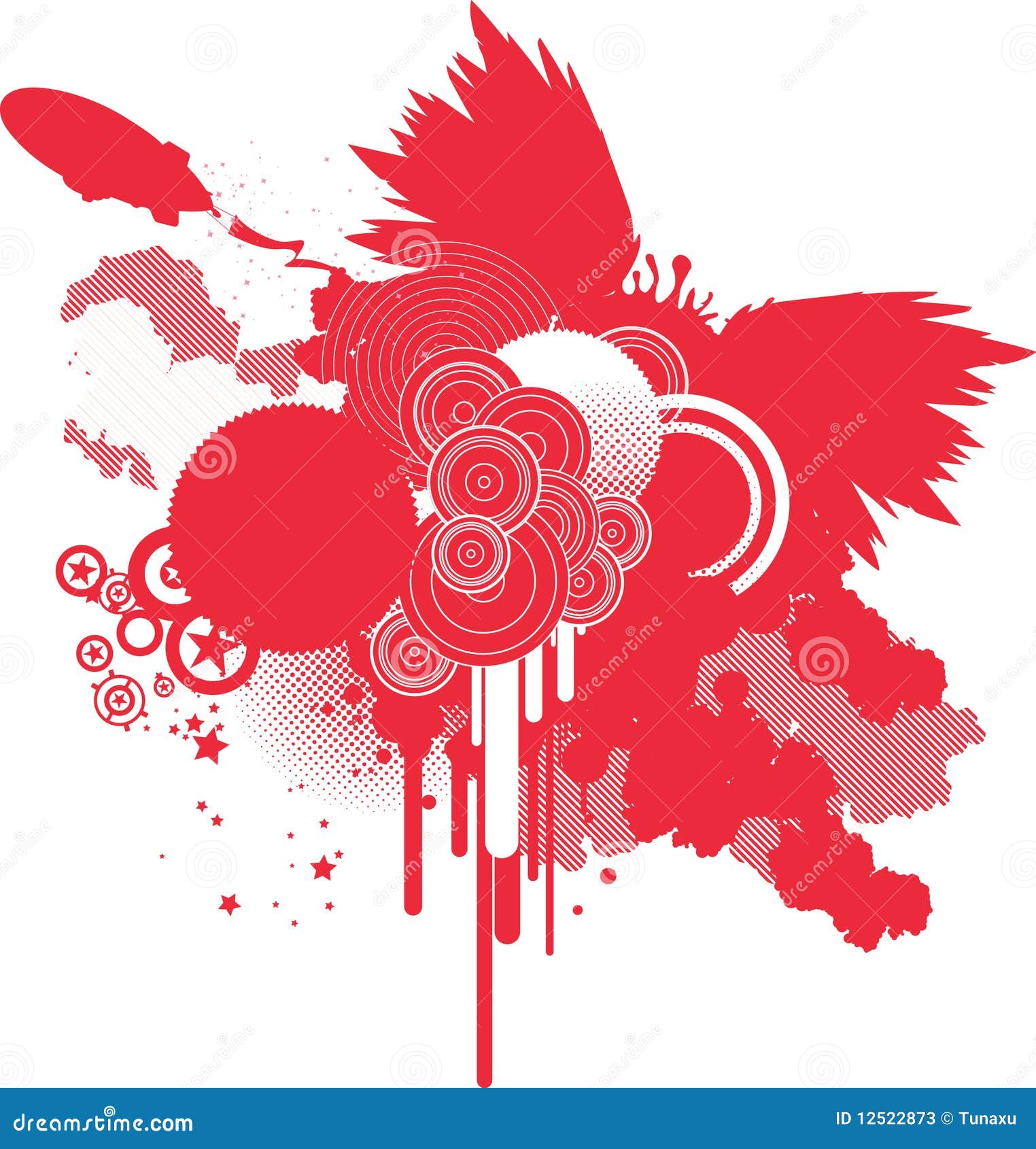 Retro wings vector stock vector. Illustration of print - 12522873