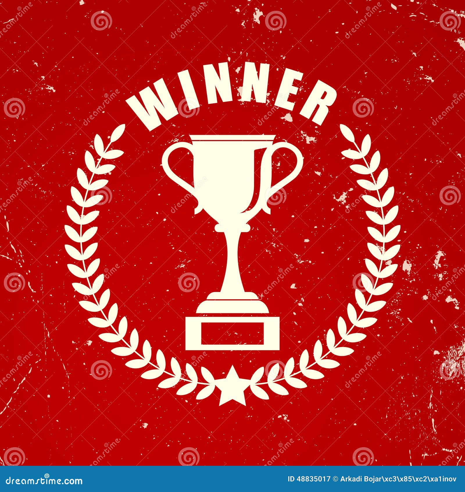 Retro winner icon stock vector. Illustration of arms - 48835017