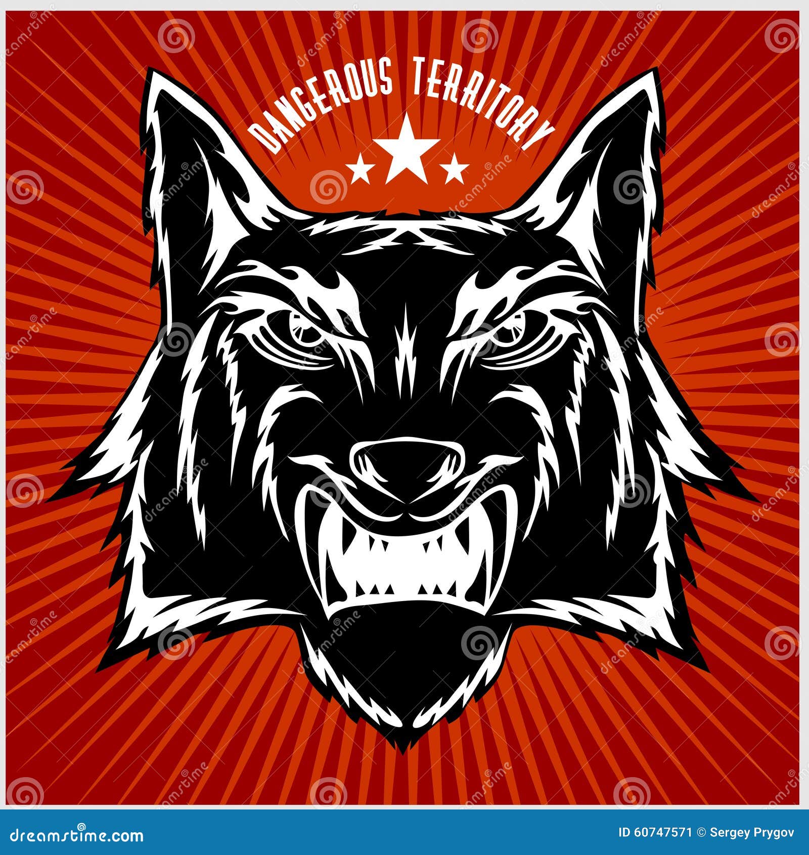 Retro Wolf Mascot Athletic Design Stock Vector - Illustration of husky ...
