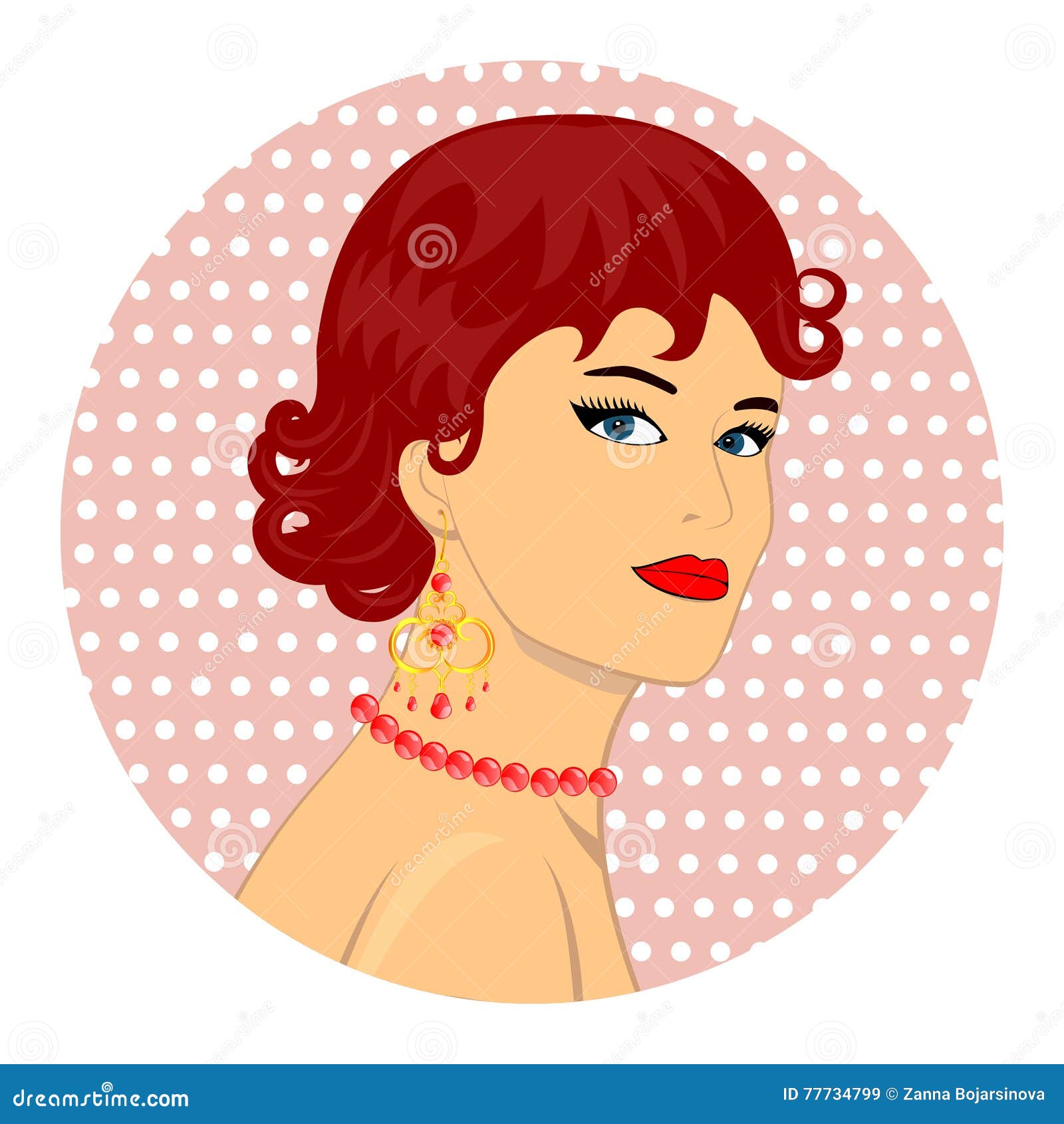 Retro Woman, Vector Illustration Stock Vector - Illustration of ...