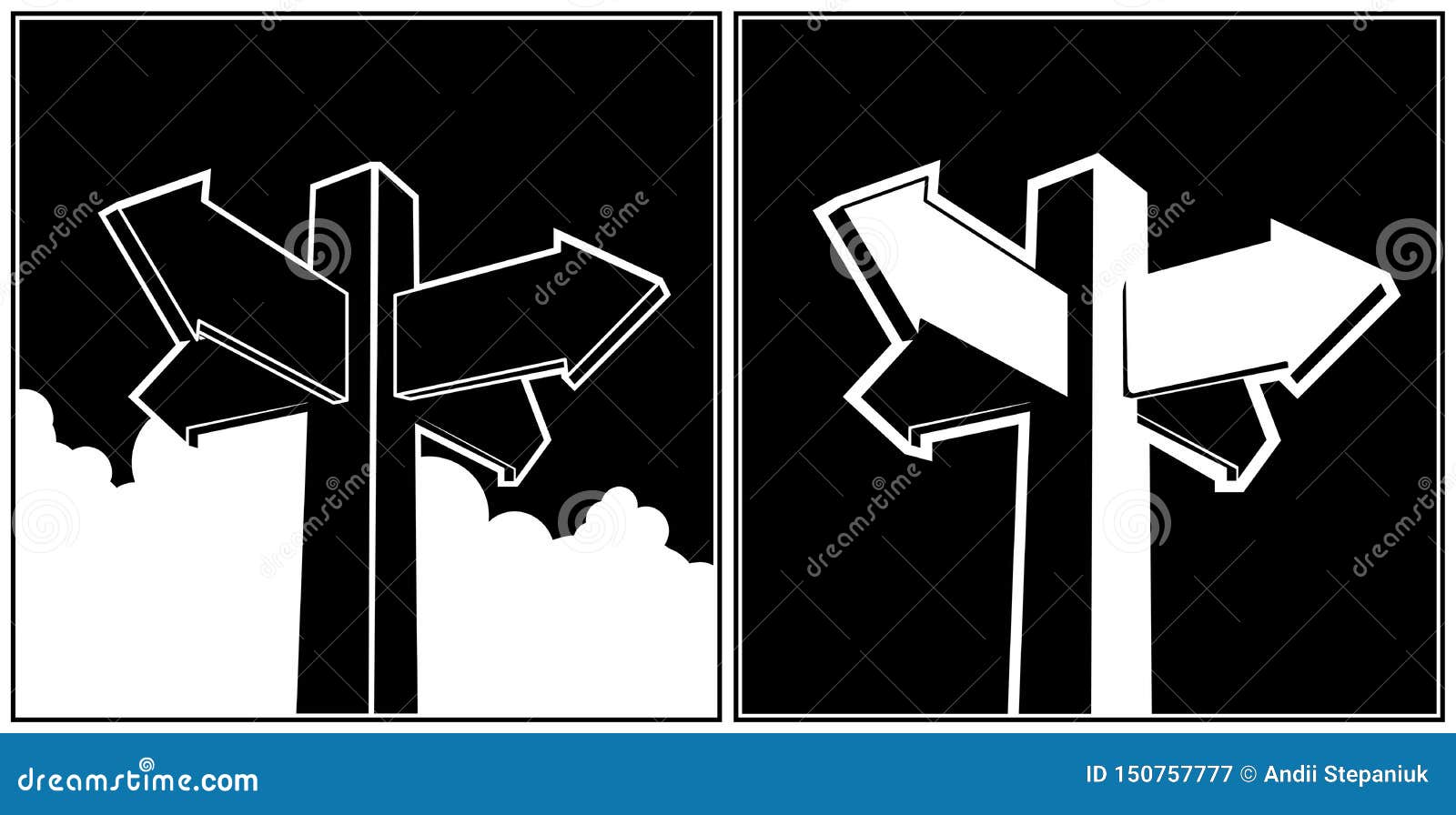 Retro wooden pointers stock vector. Illustration of sign - 150757777