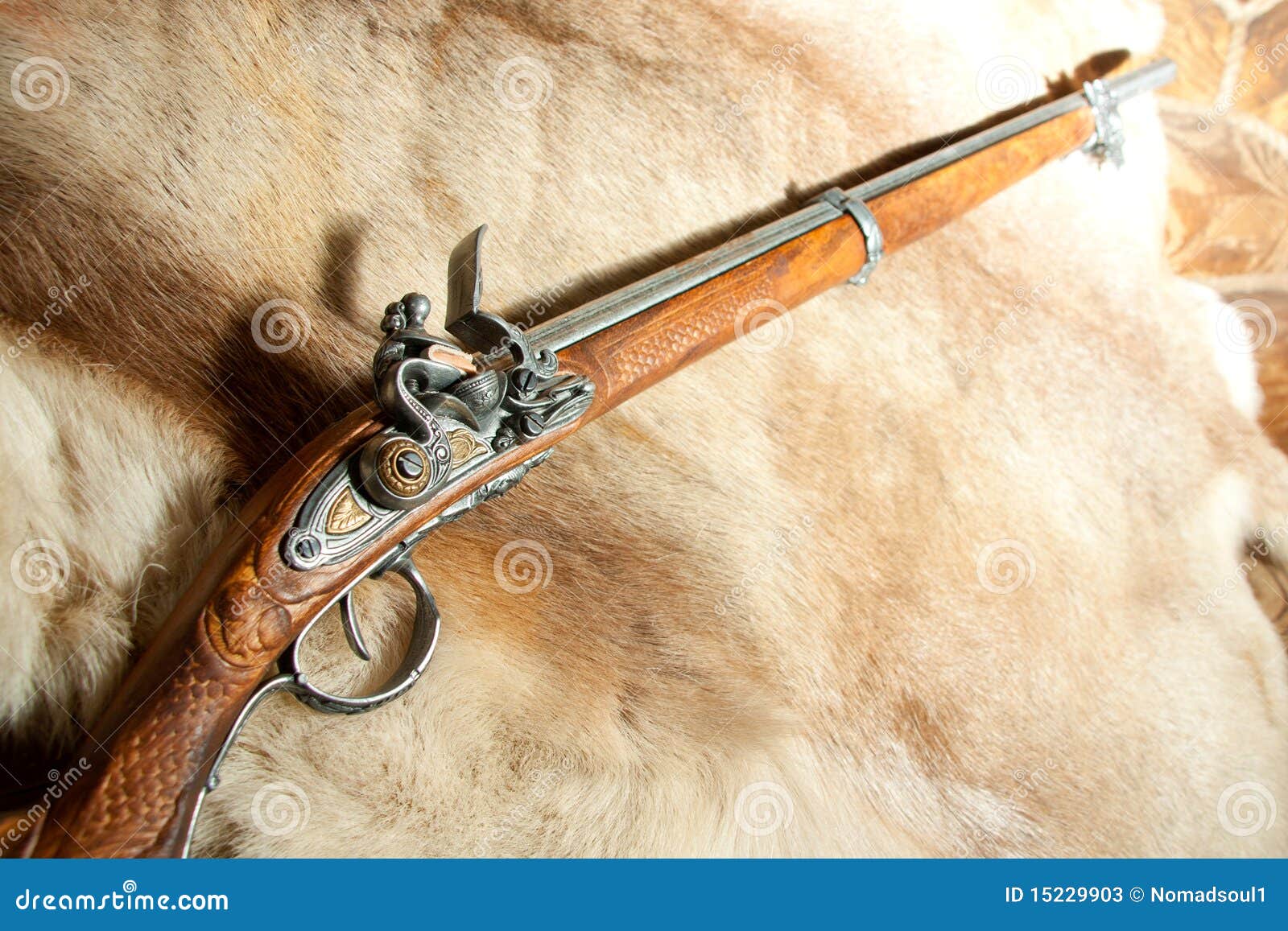 Retro wooden rifle stock image. Image of clip, hunter - 15229903