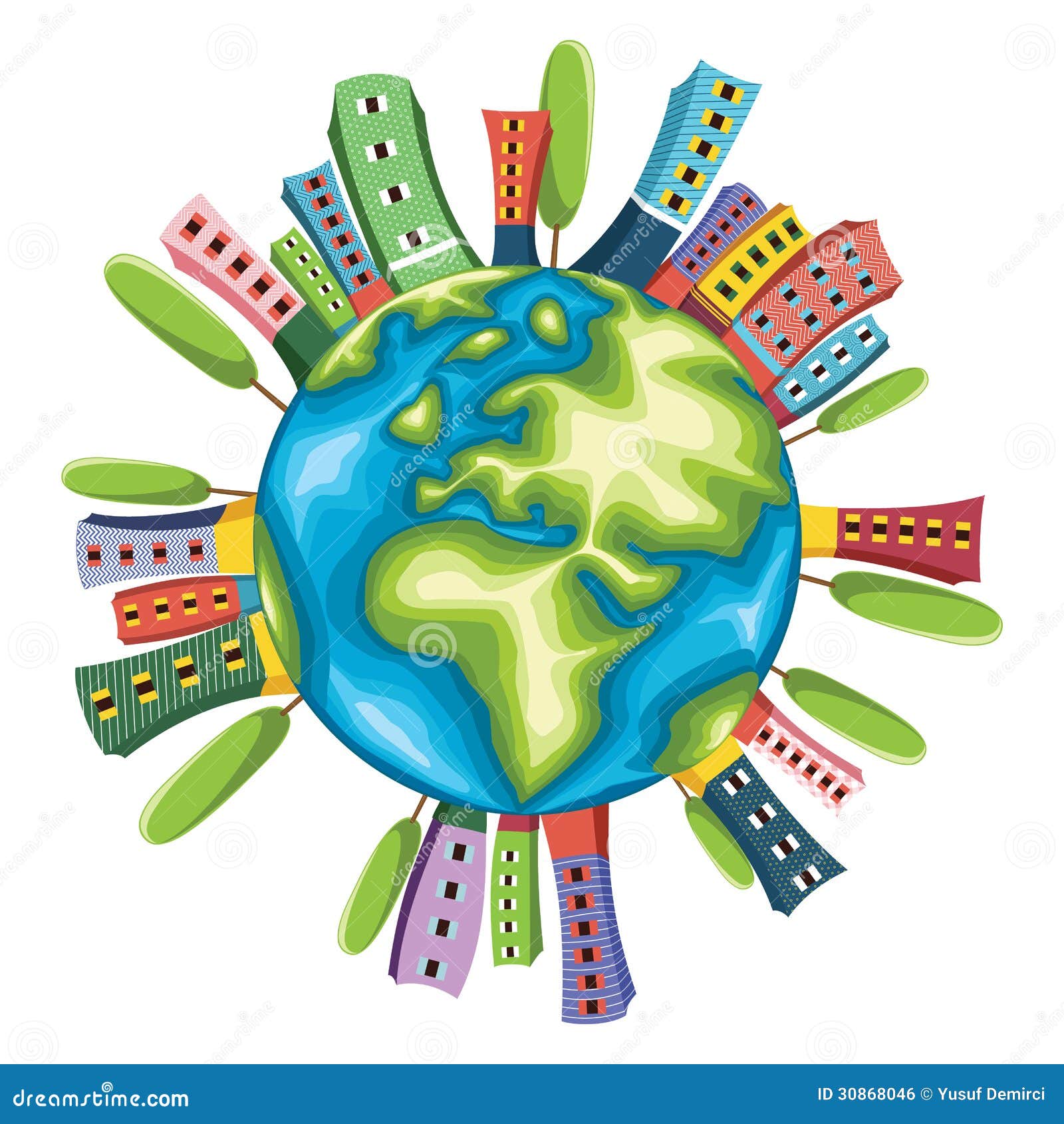 World Map Isolated On White Background. Blue Worldmap Vector Design ...