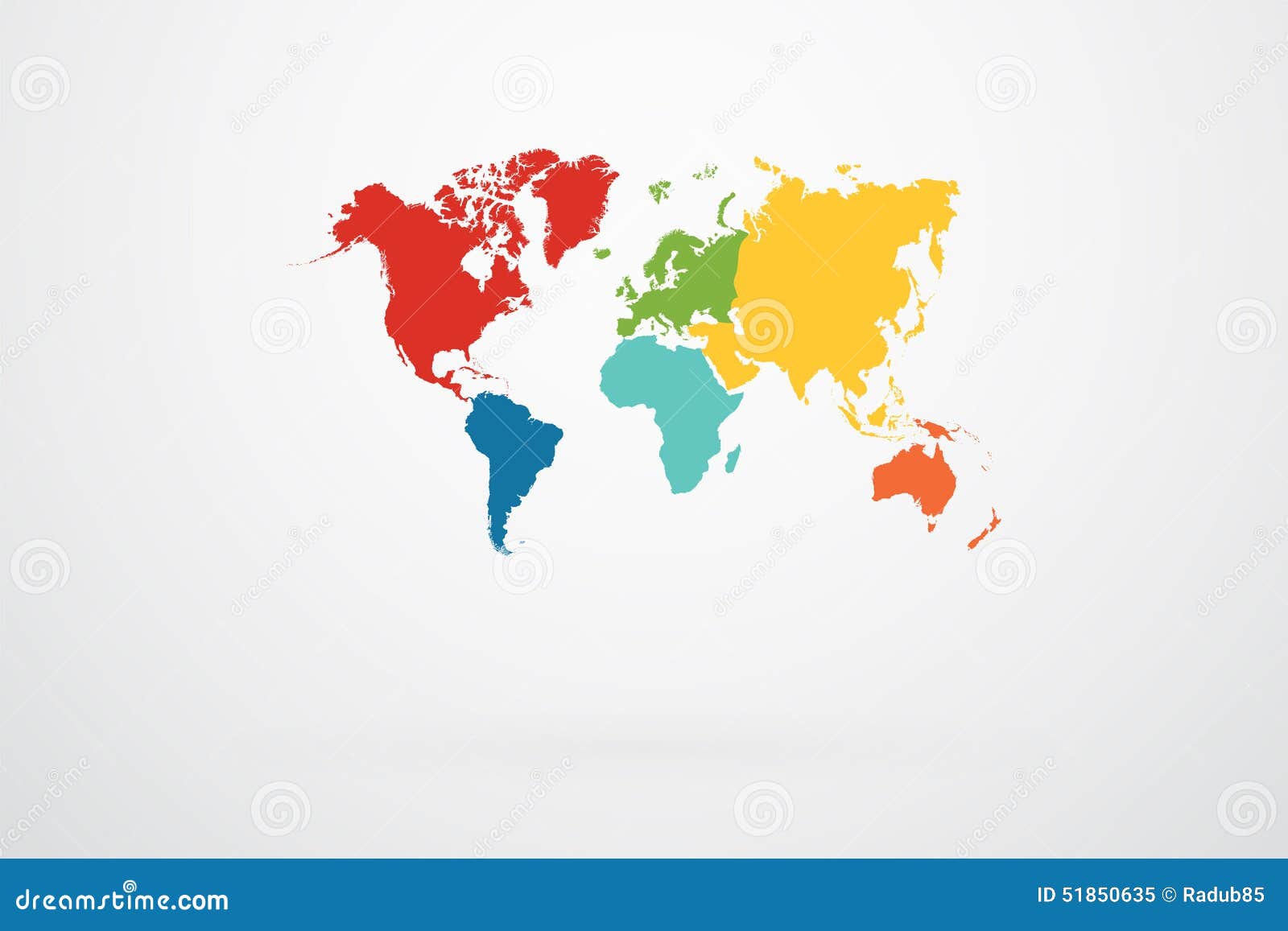Retro World Map Continents Vector Stock Vector - Illustration of ...