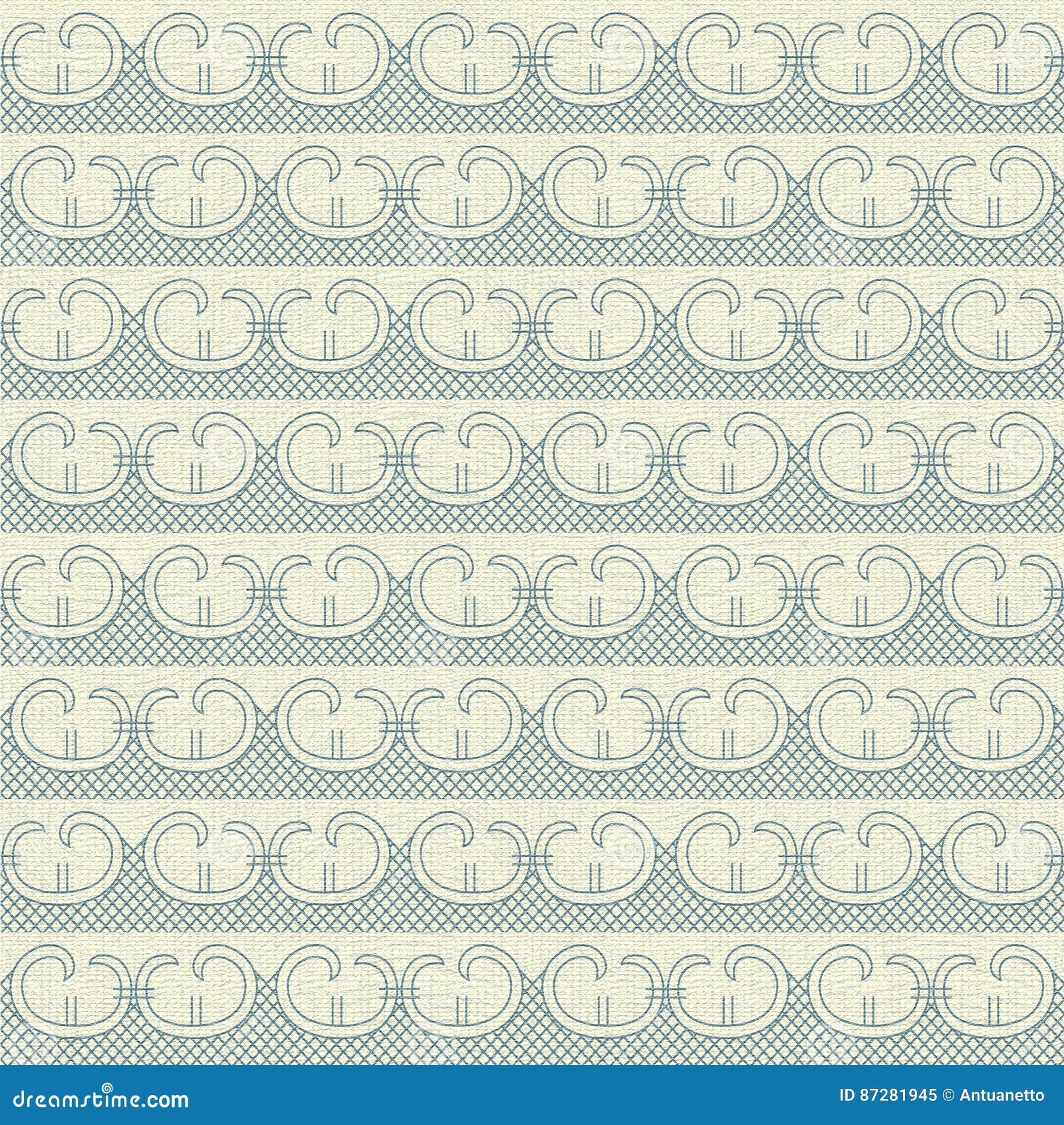 Retro Wrapping Paper Seamless Pattern Illustration Stock Illustration ...
