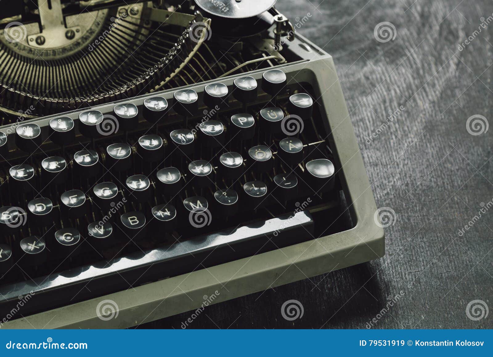 Retro writing machine. stock image. Image of writing - 79531919