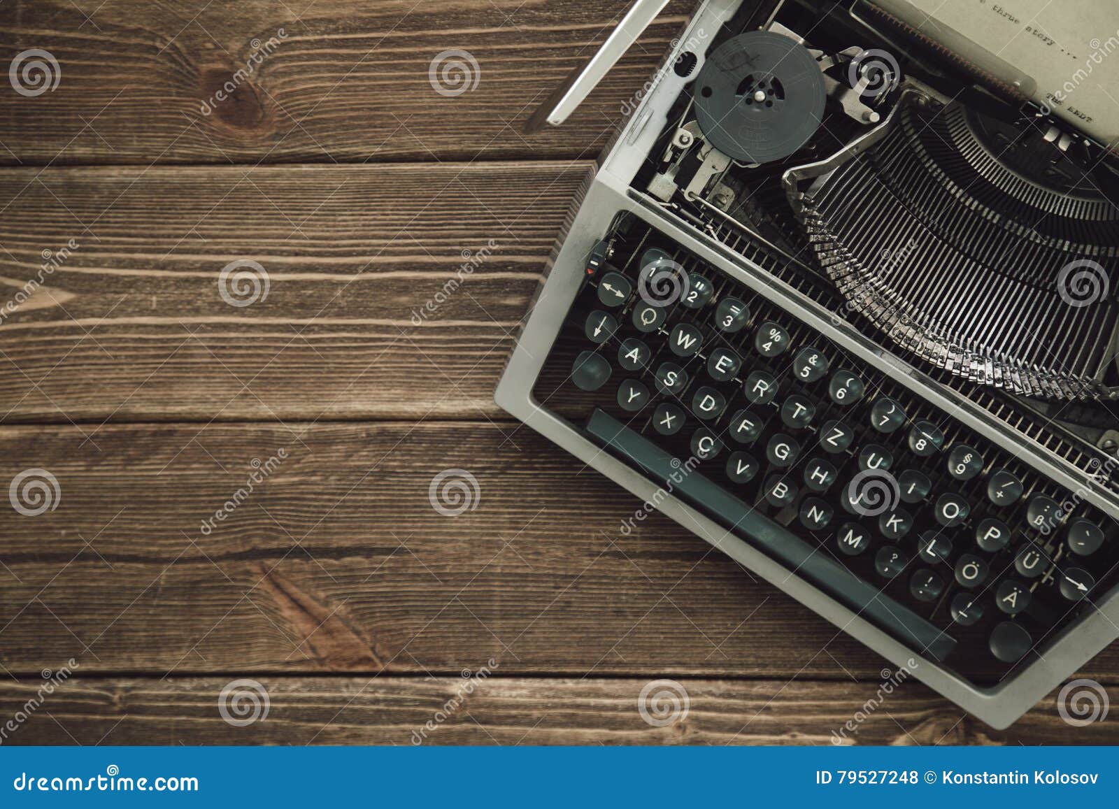 Retro writing machine. stock photo. Image of horizontal - 79527248