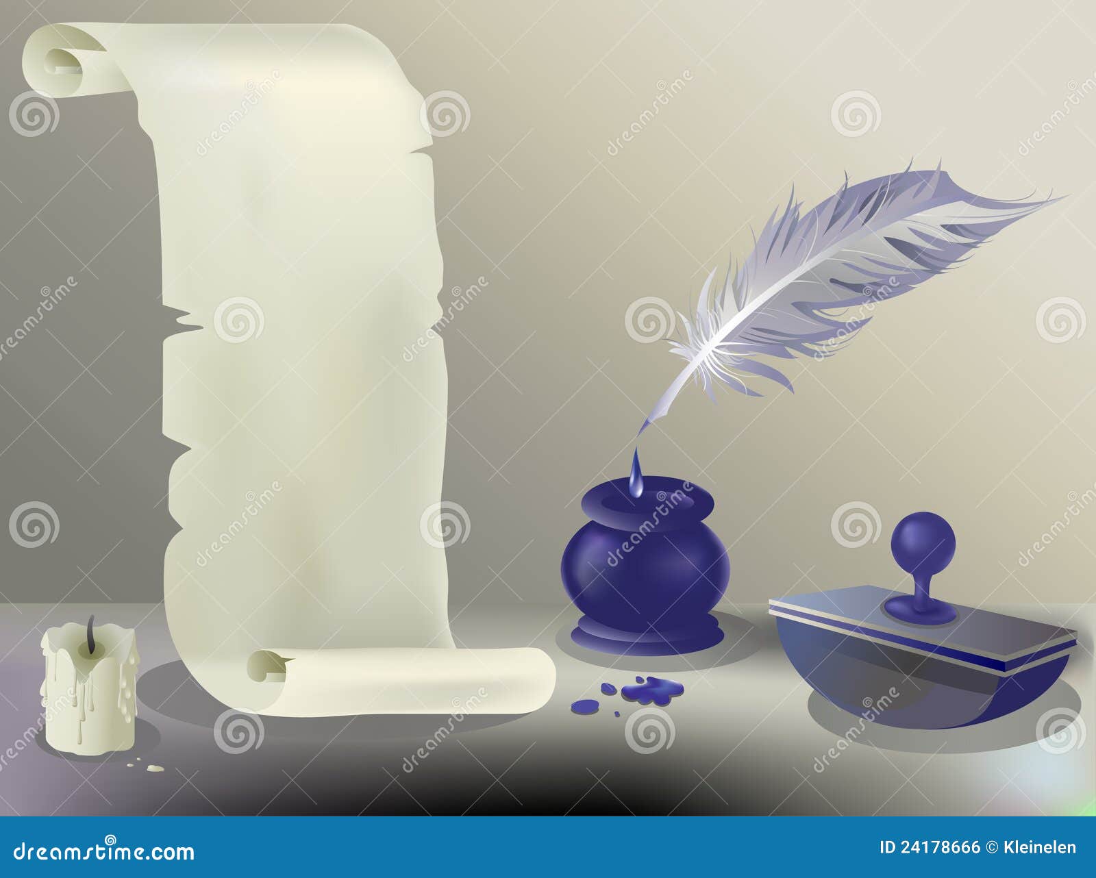 Retro writing set stock vector. Illustration of paper - 24178666