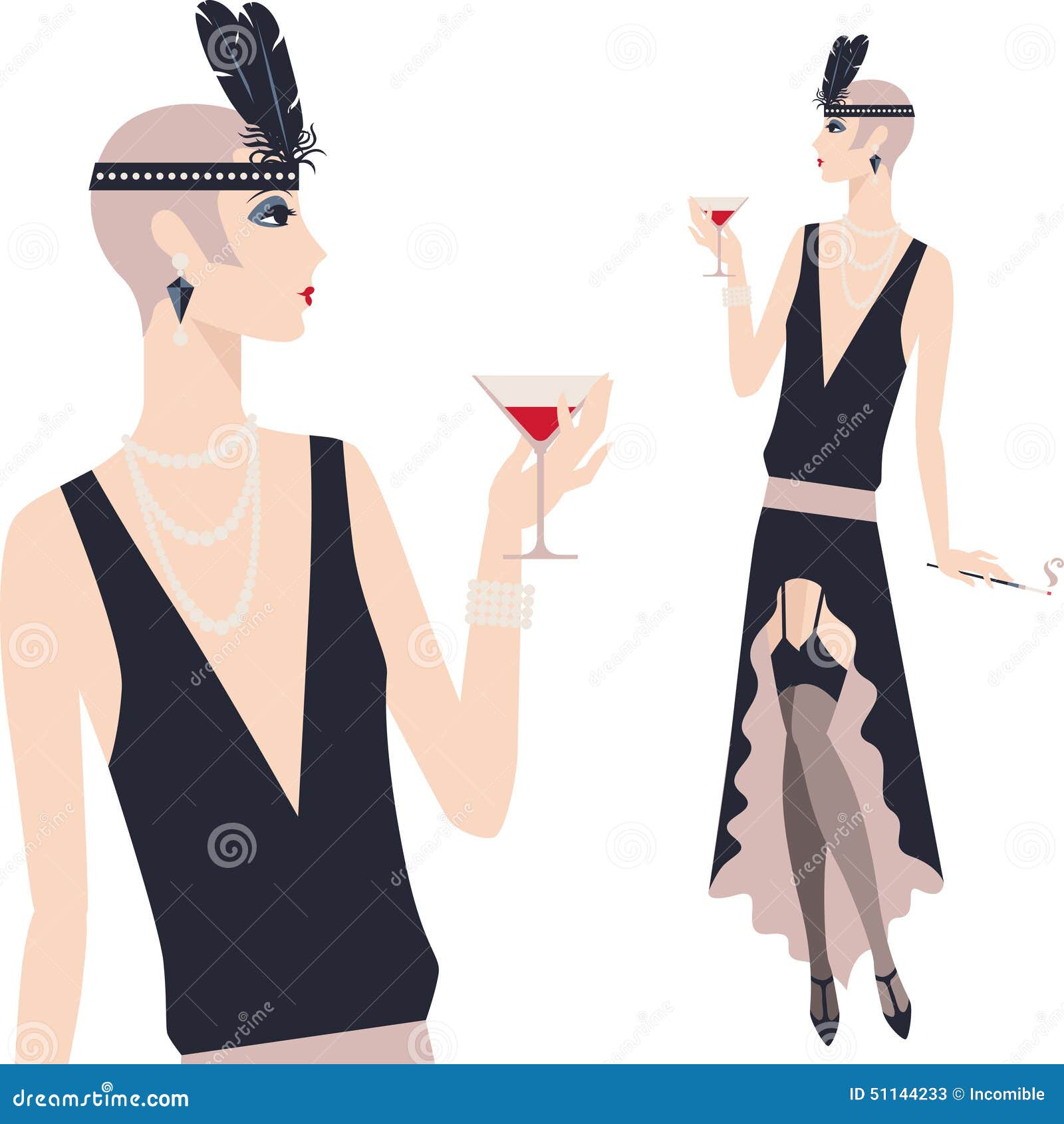 1920s Style Retro Fantastic Space Posters Cartoon Vector ...