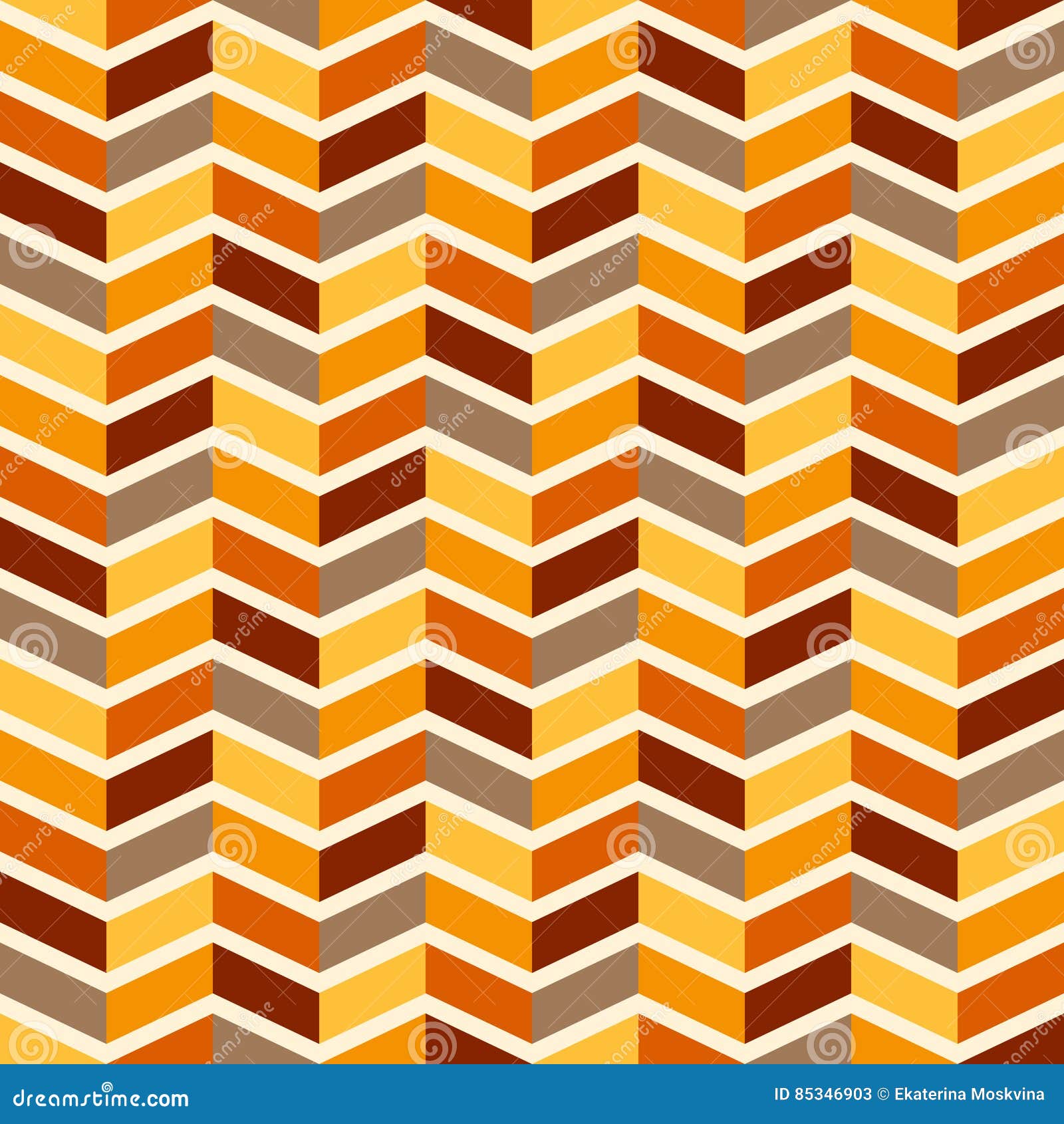 Retro Zigzag Seamless Pattern Stock Vector - Illustration of fall, seamless: 85346903