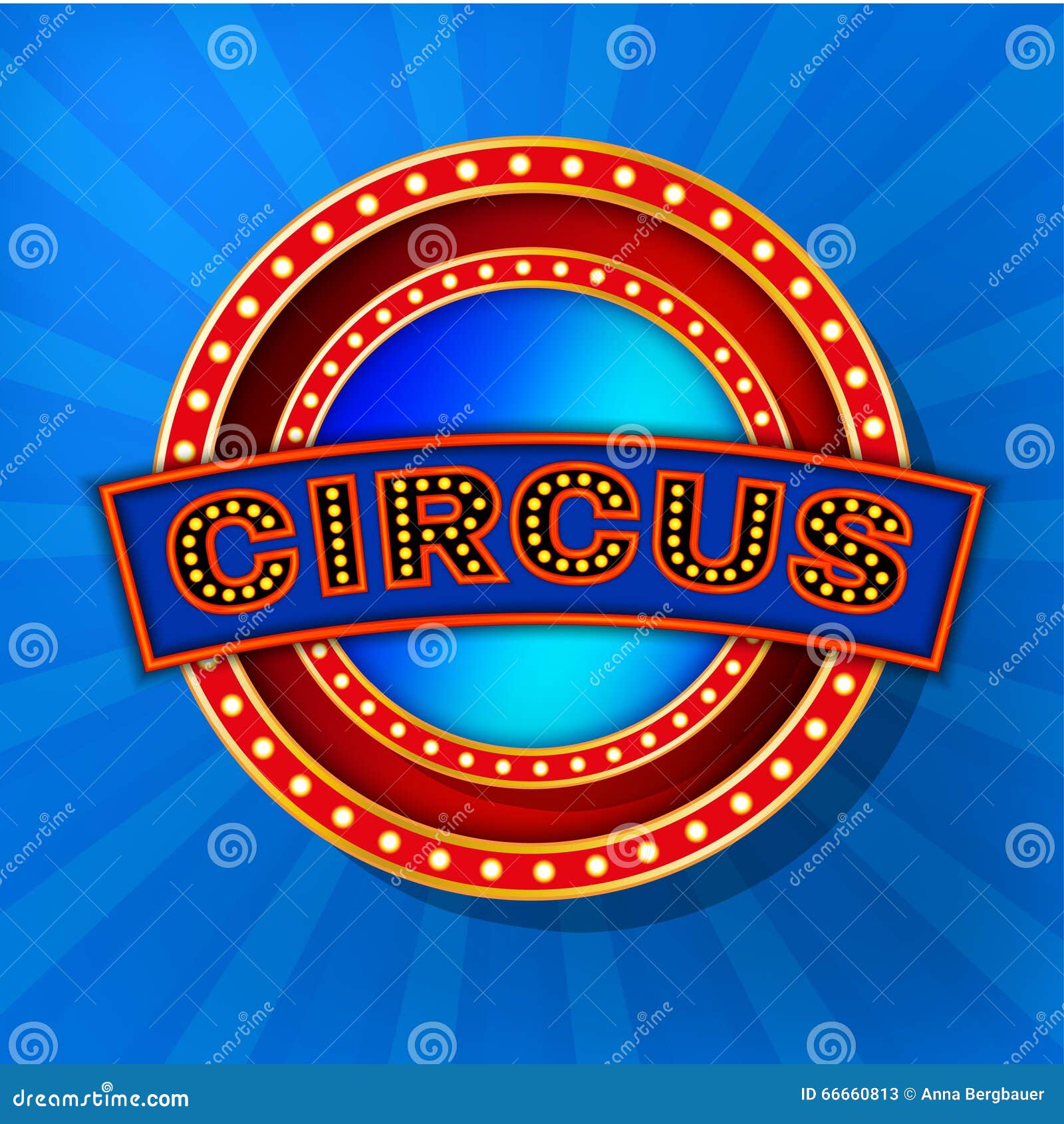 Retro- Zirkus-Fahne vektor abbildung. Illustration von kasino - 66660813
