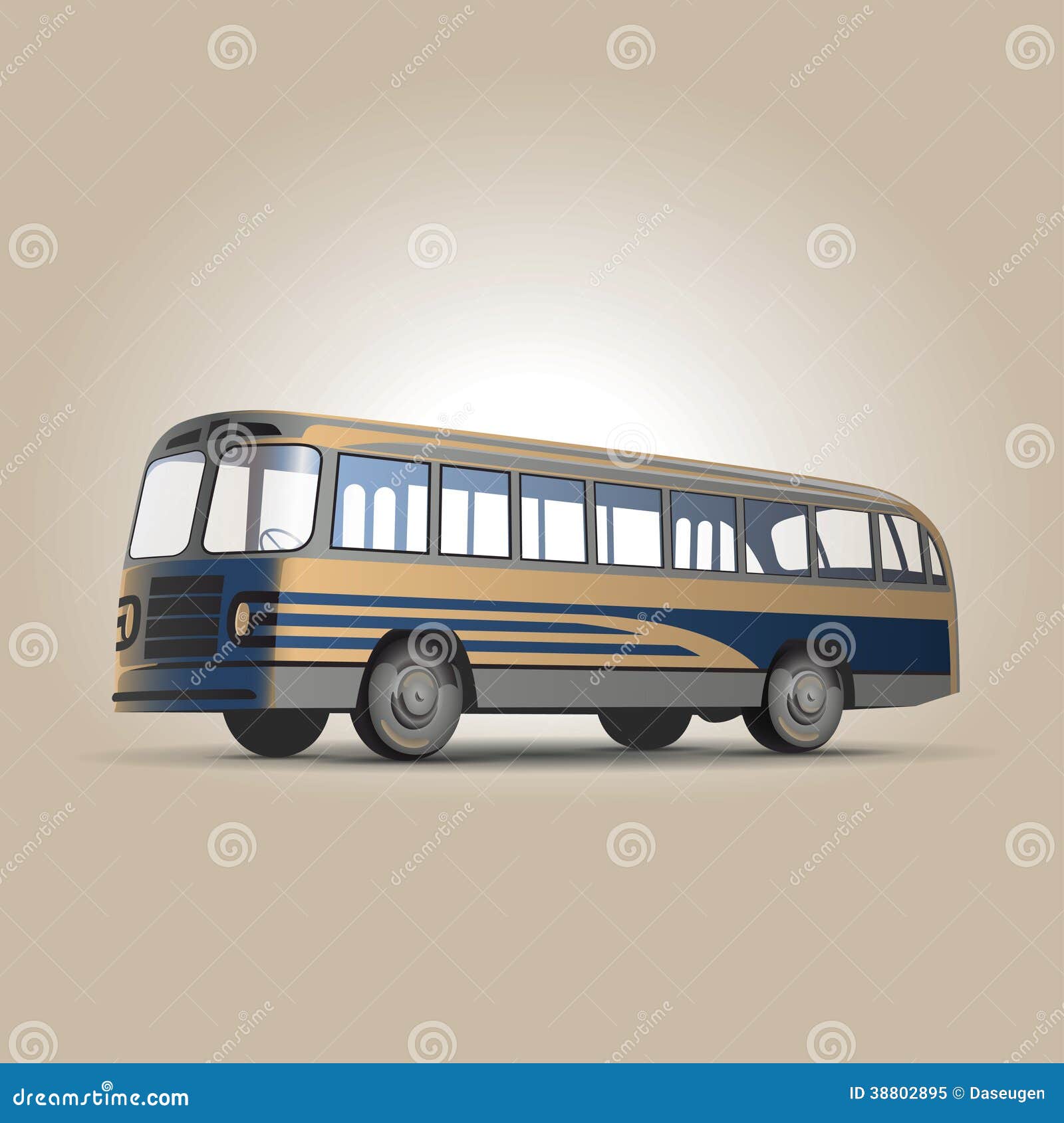 Retrobus stock vector. Illustration of russia, soviet - 38802895
