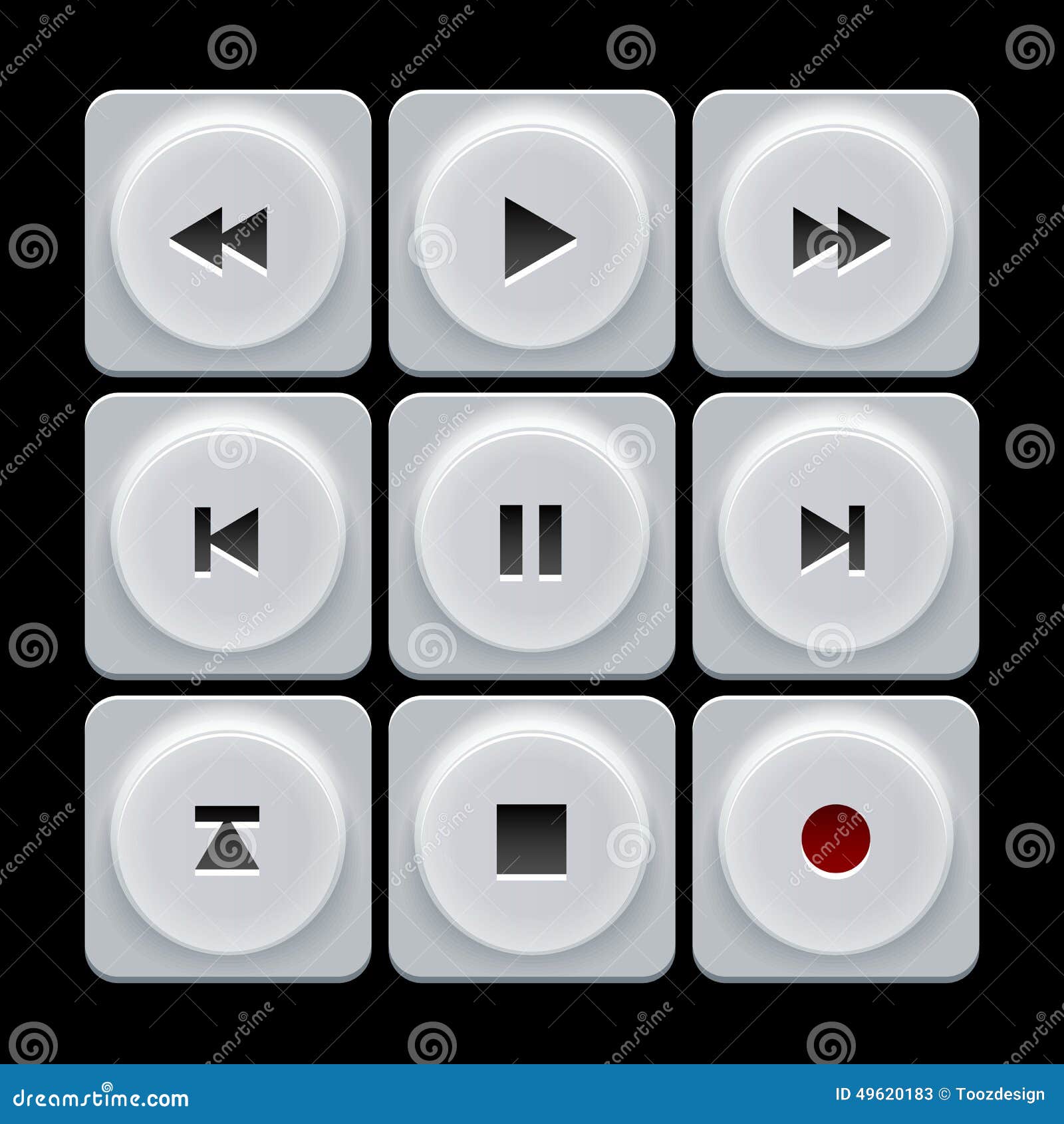 RetroButtonSet stock vector. Illustration of menu, interface - 49620183