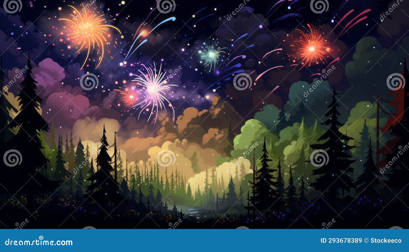 Retrofire Rocket 8-bit Monsoon Forest Firework Sky Wallpaper Hd Stock ...