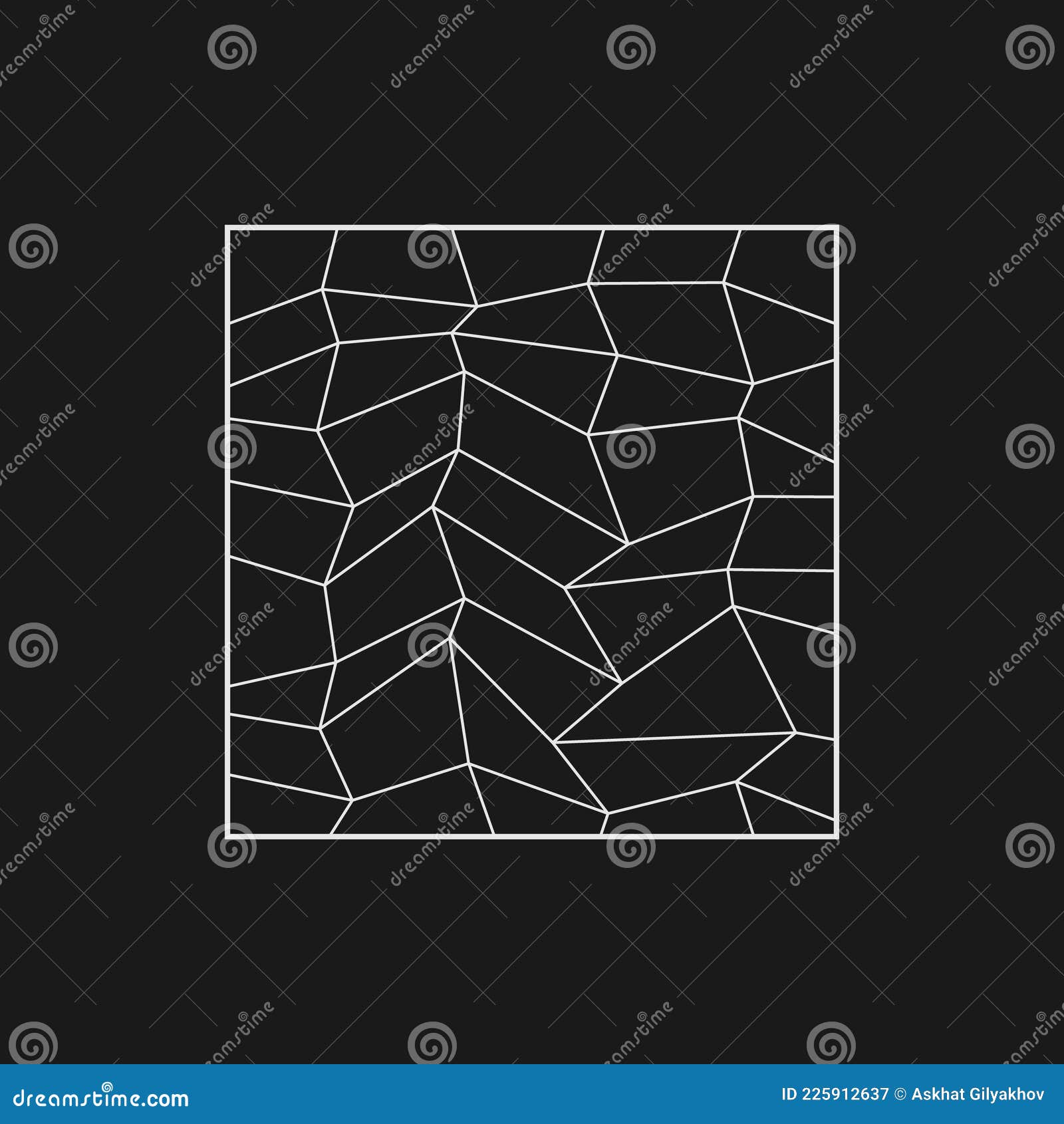 Retrofuturistic Grid In The Square Frame Digital Cyber Retro Design