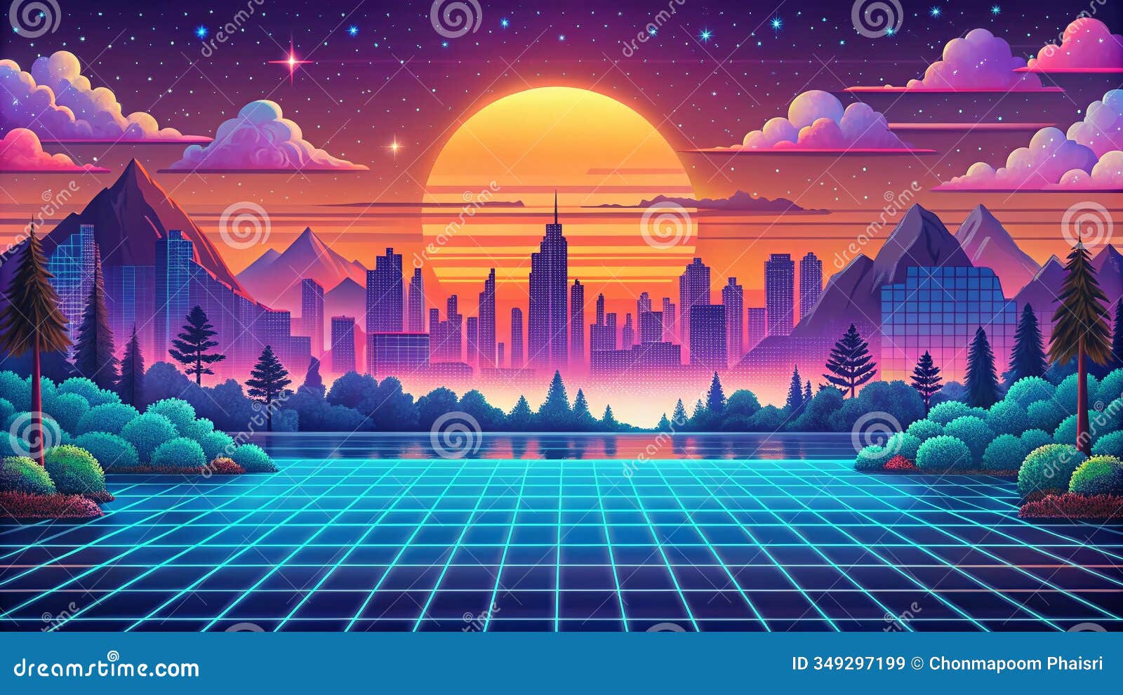 RetroInspired Pixel Art Backgrounds Immersive Panoramic Scenery for ...