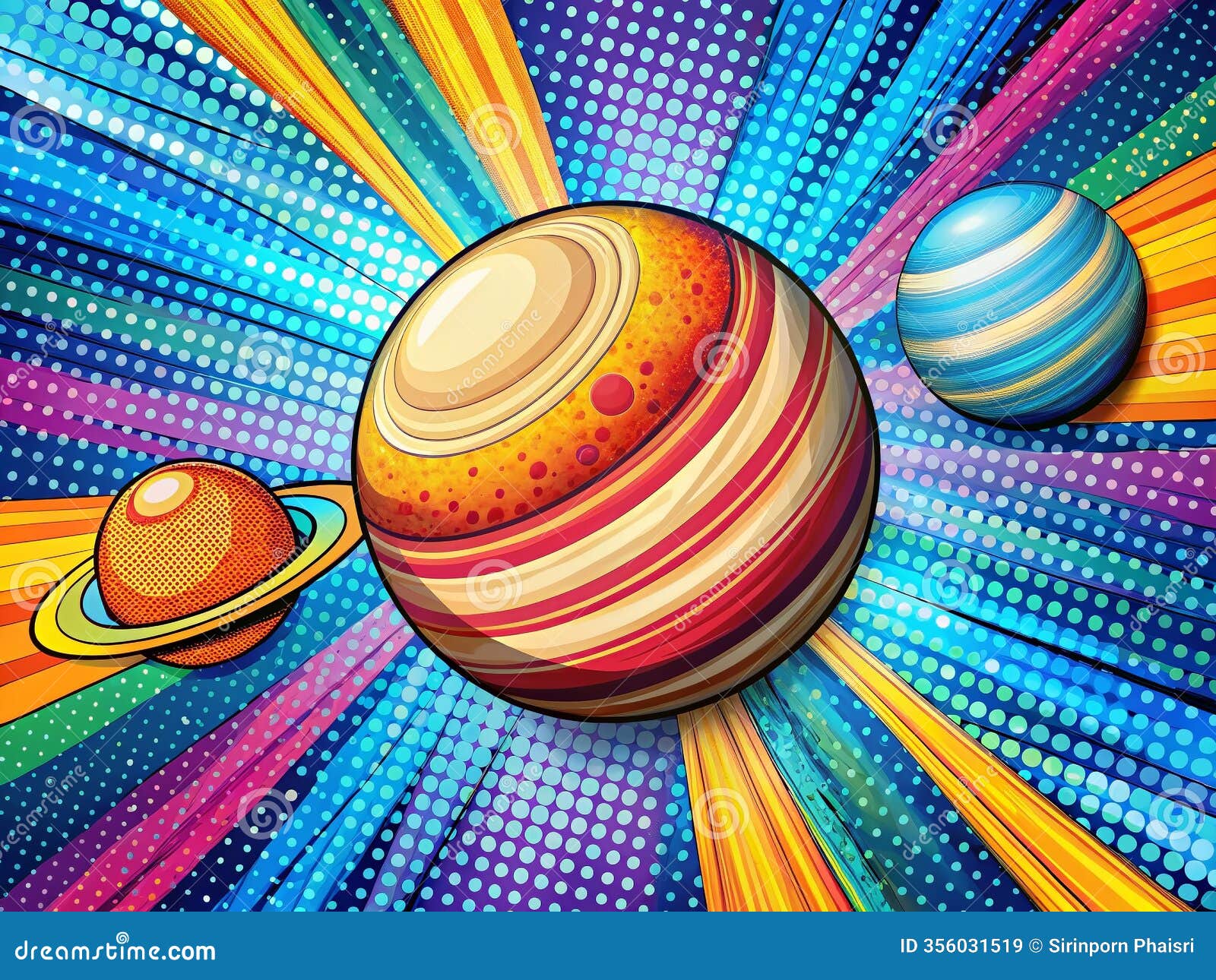 A RetroStyled Comic Exploration Of Jupiter And Its Moons A Visual ...