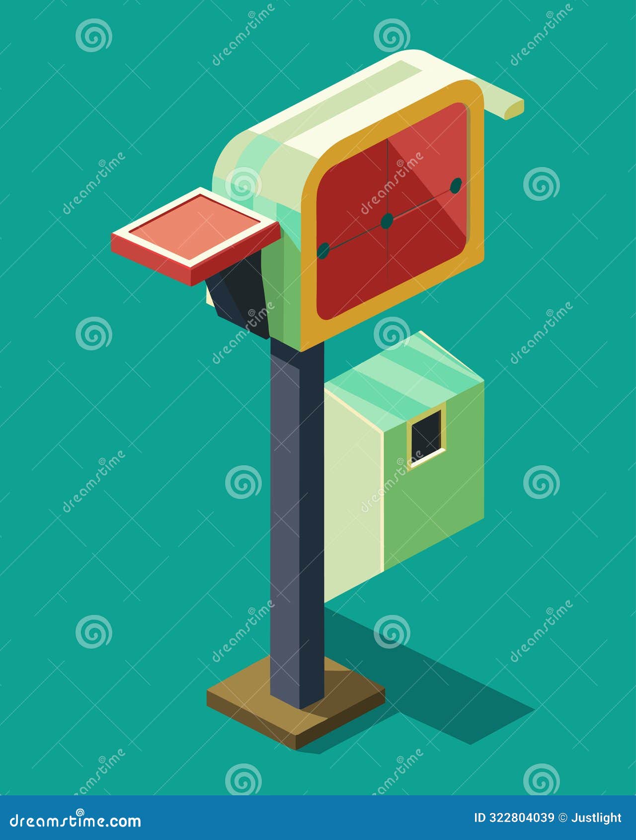 A Retrostyled Mailbox with a Tiny Solar Panel Attached Providing Just ...