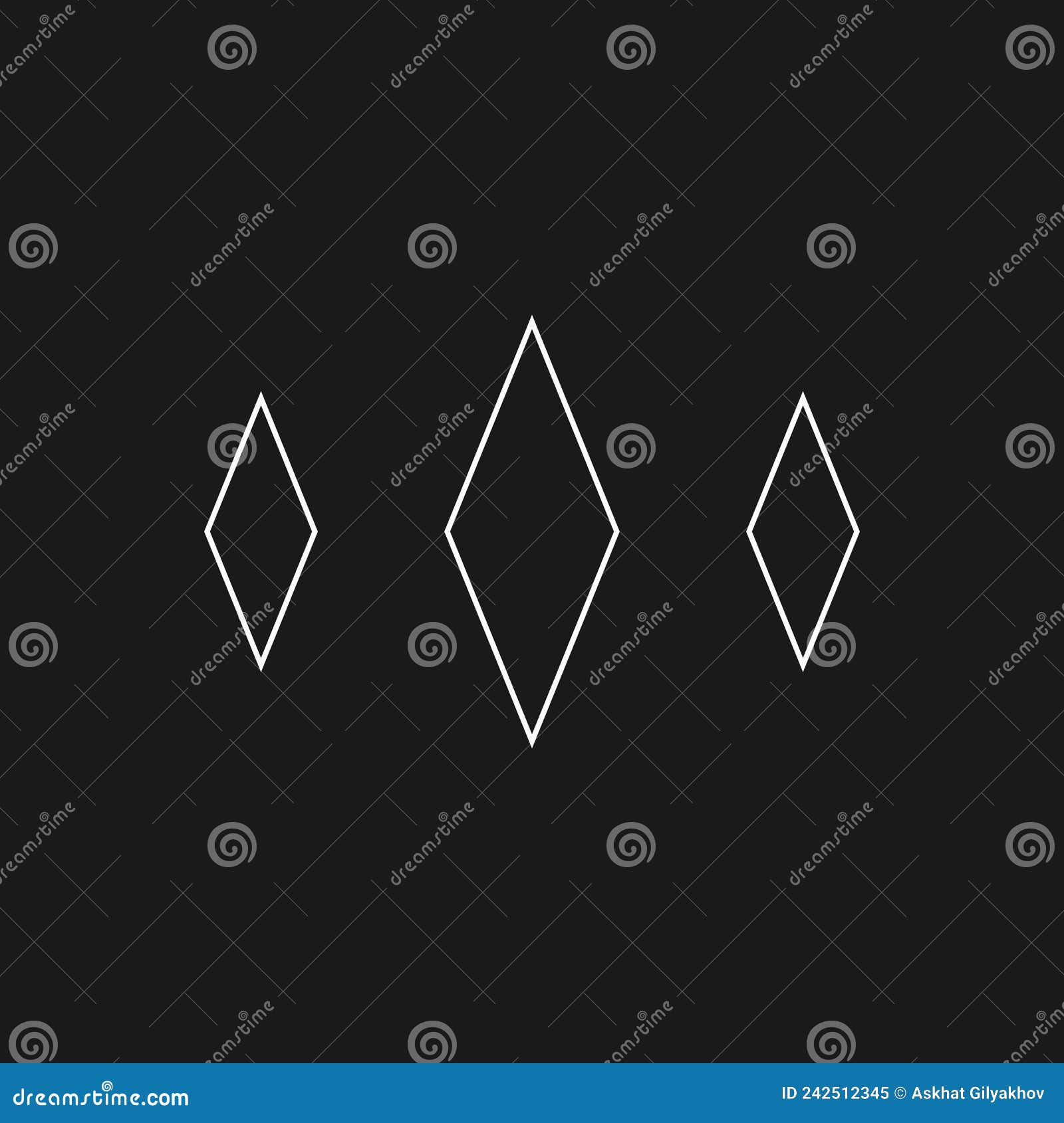 Retrowave Aesthetics Composition of Linear Rhombuses. Synthwave Black and White Rhombuses 1980s ...