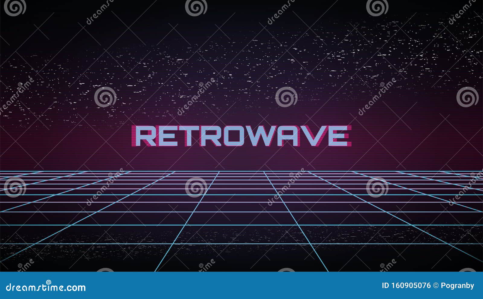 Retrowave Background. Synthwave 80s Style Stock Vector - Illustration ...
