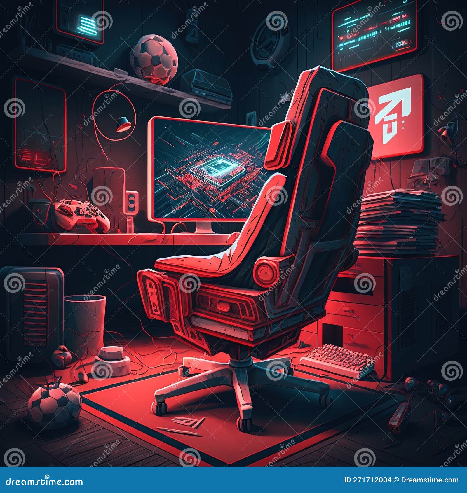 Retrowave in Style of 80 S. Arcade Gaming Club, Gaming Console ...