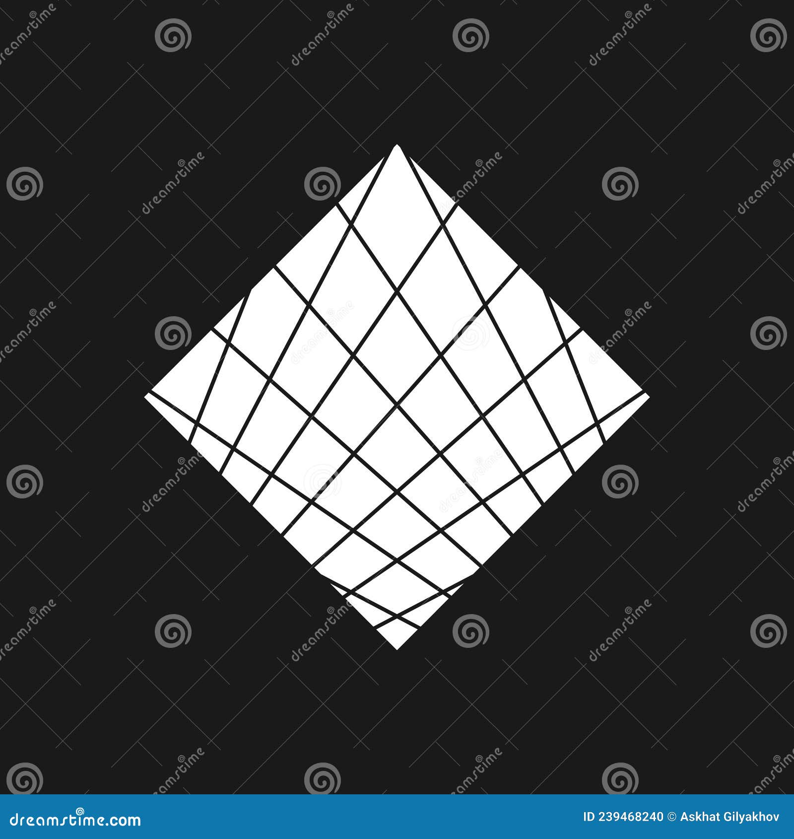 Retrowave, Synthwave Rhombus 1980s Style with Perspective Grid Pattern ...
