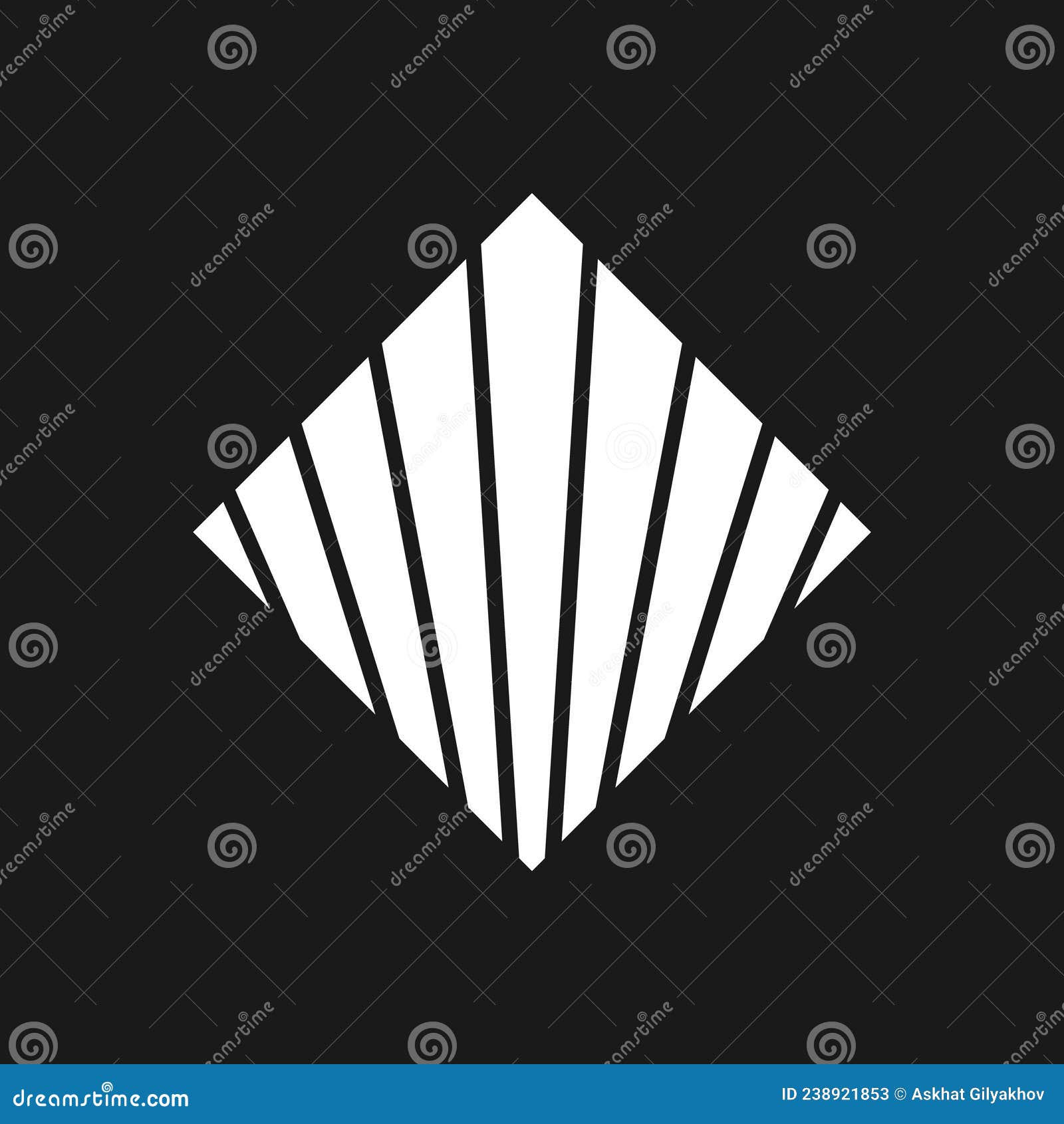 Retrowave, Synthwave Rhombus With Vertical Stripes 1980s Style. Black ...