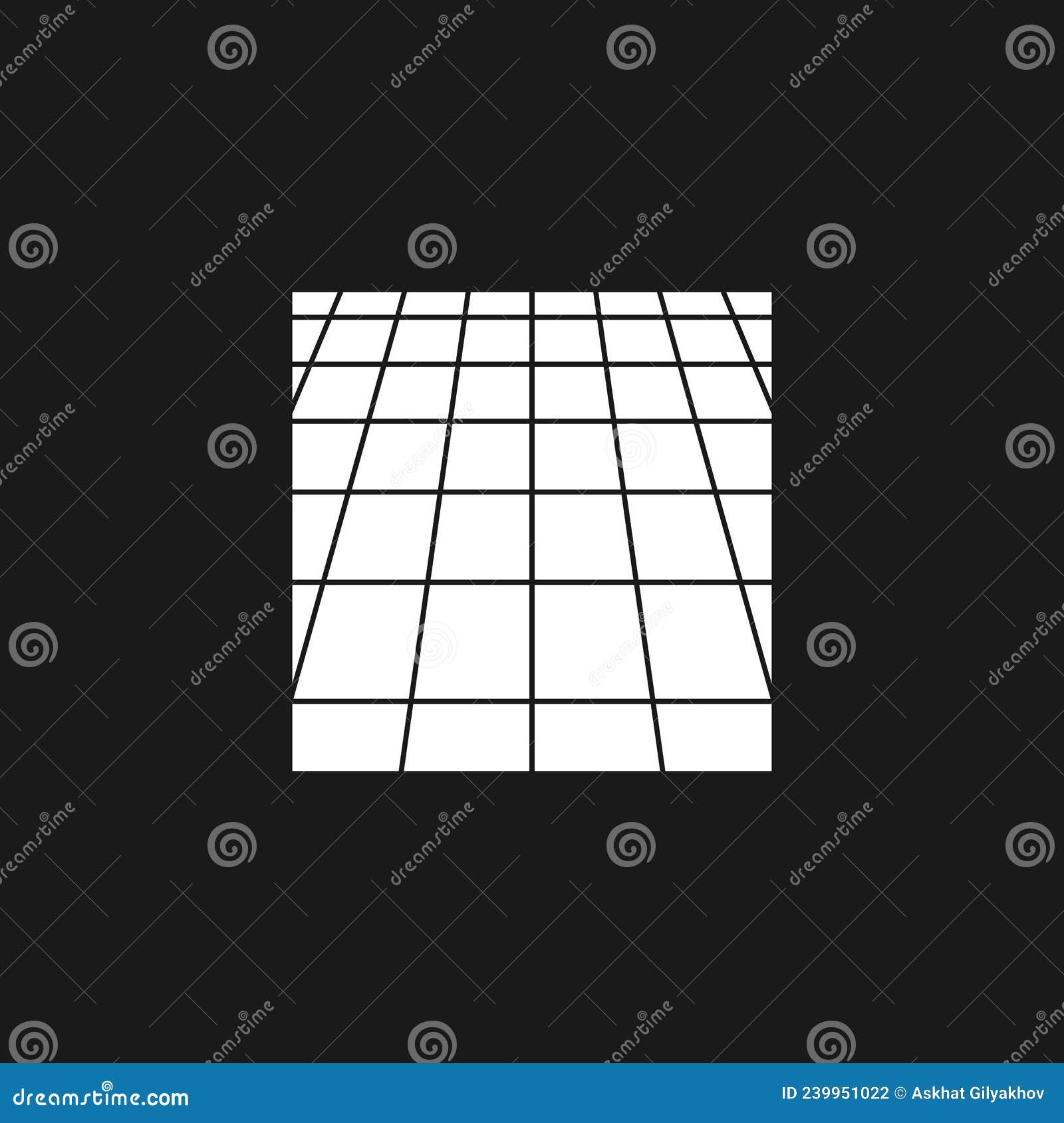 Retrowave, Synthwave Square 1980s Style with Perspective Grid Pattern ...
