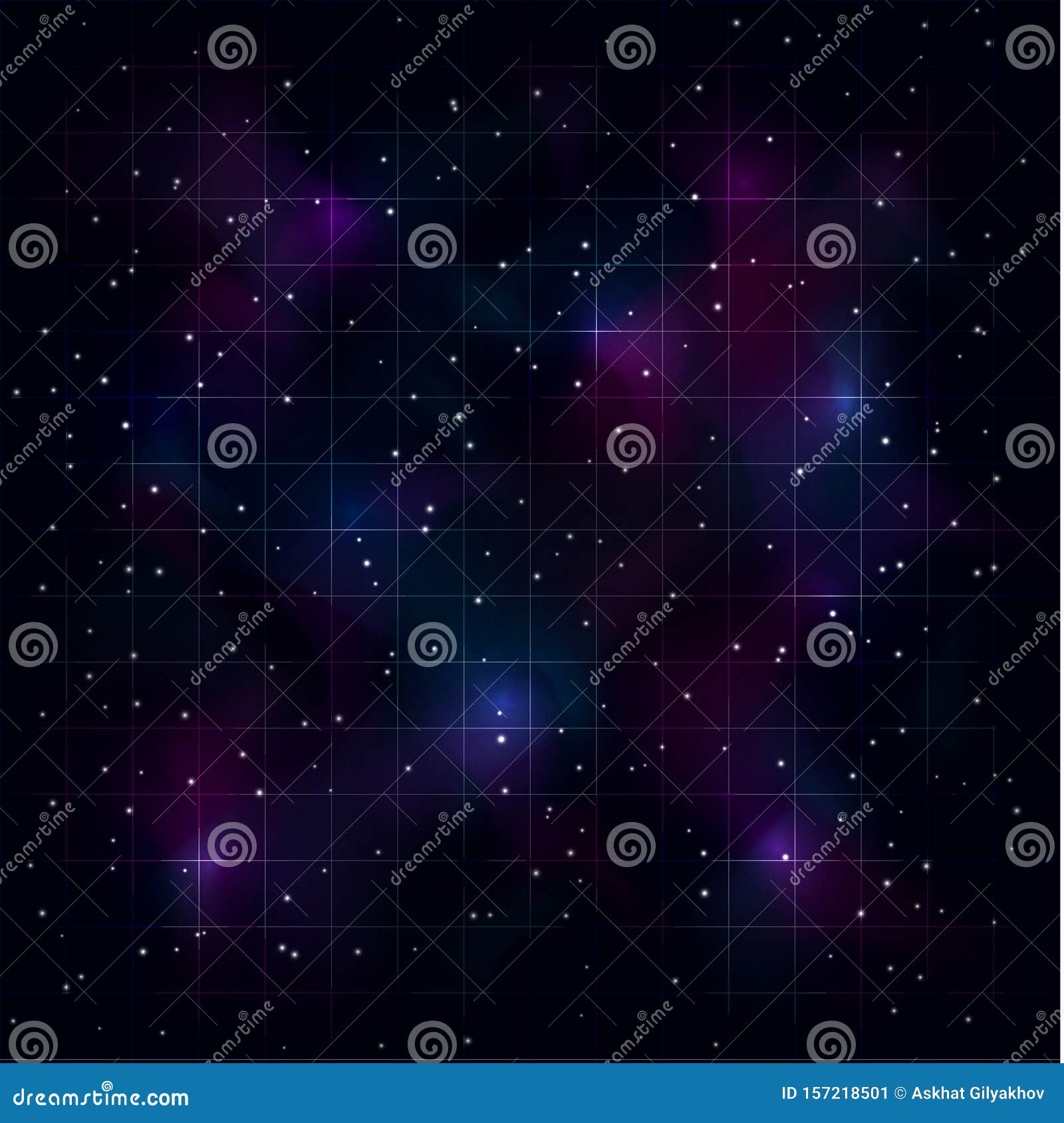 Retrowave Synthwave Vaporwave Background with Laser Grid, Starry Spase ...
