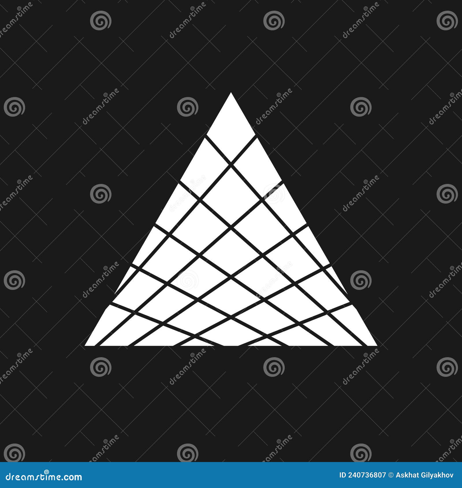Retrowave Triangle 1980s Style with Perspective Grid Pattern. Synthwave ...