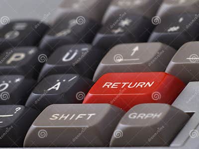 Return stock image. Image of return, grey, keyboard, computer - 1716101