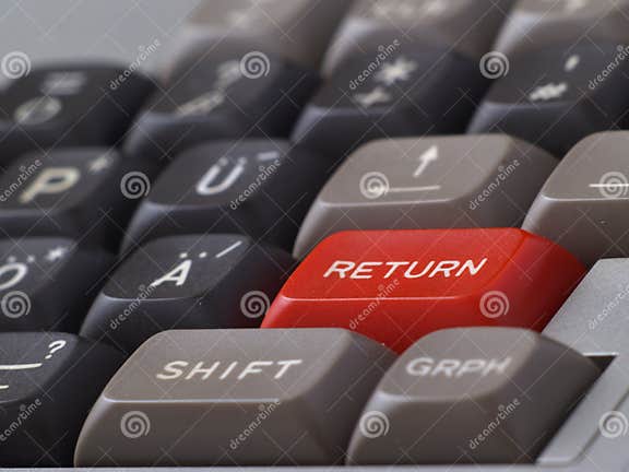 Return stock image. Image of return, grey, keyboard, computer - 1716101