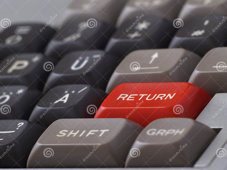 Return stock image. Image of return, grey, keyboard, computer - 1716101