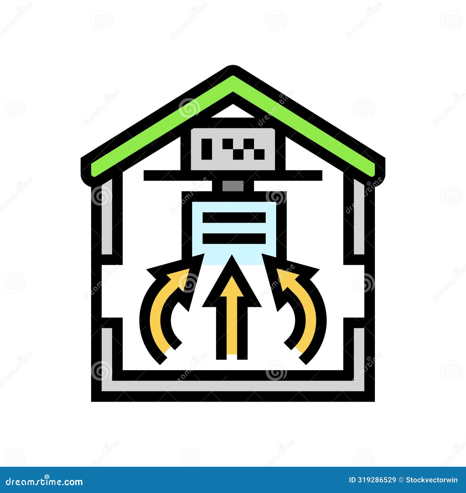 Return Air Ventilation Color Icon Vector Illustration Stock ...