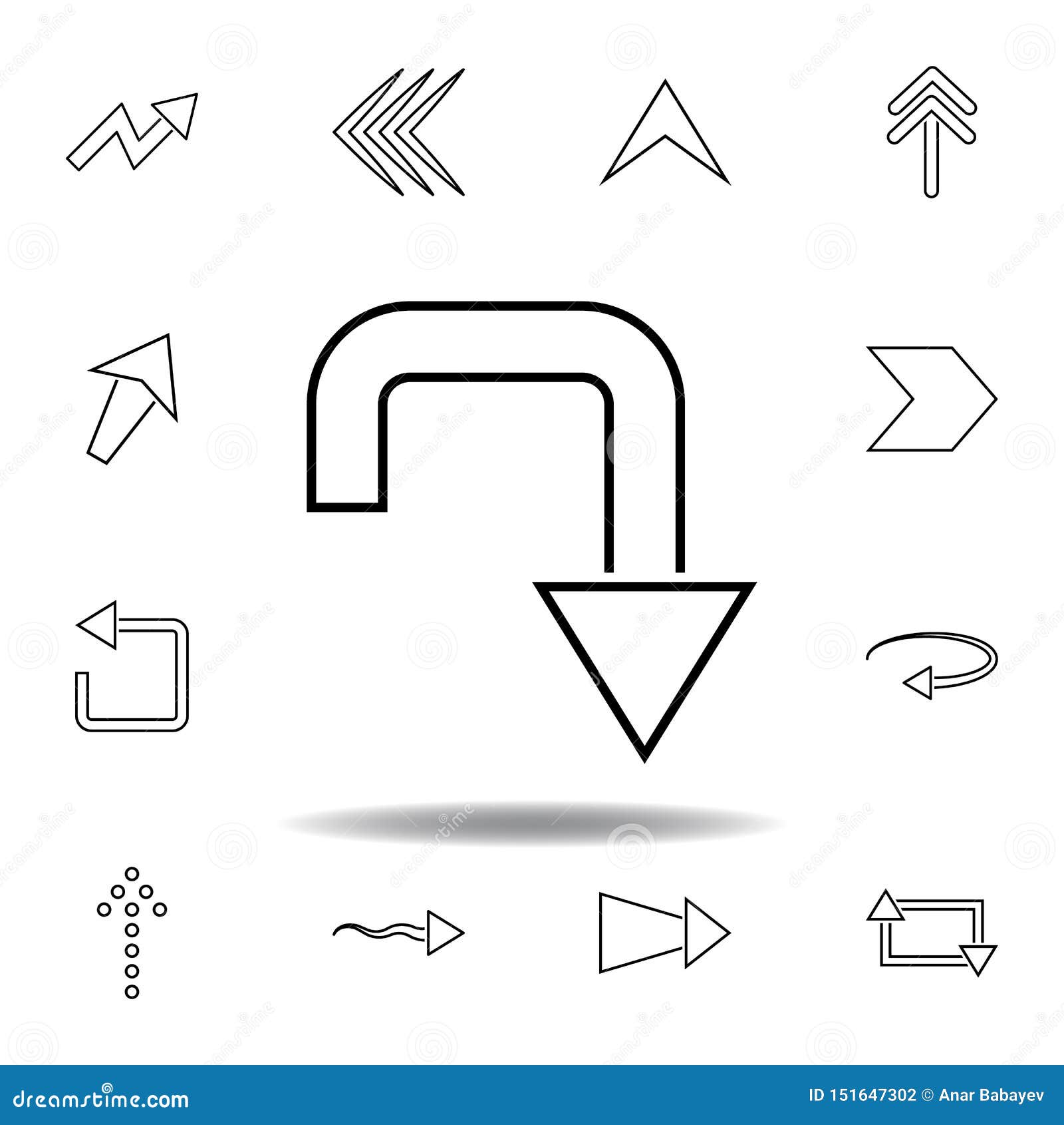Return Arrow Icon. Thin Line Icons Set for Website Design and ...