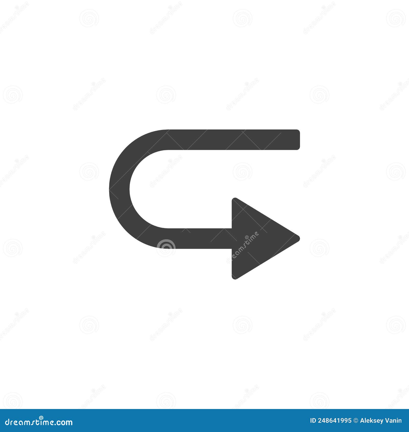 Return arrow vector icon stock vector. Illustration of flat - 248641995